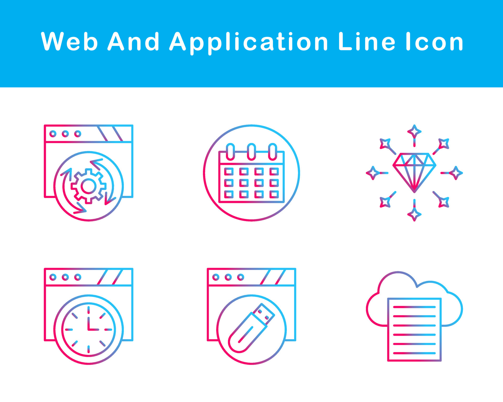 Web And Application Vector Icon Set 20652807 Vector Art at Vecteezy