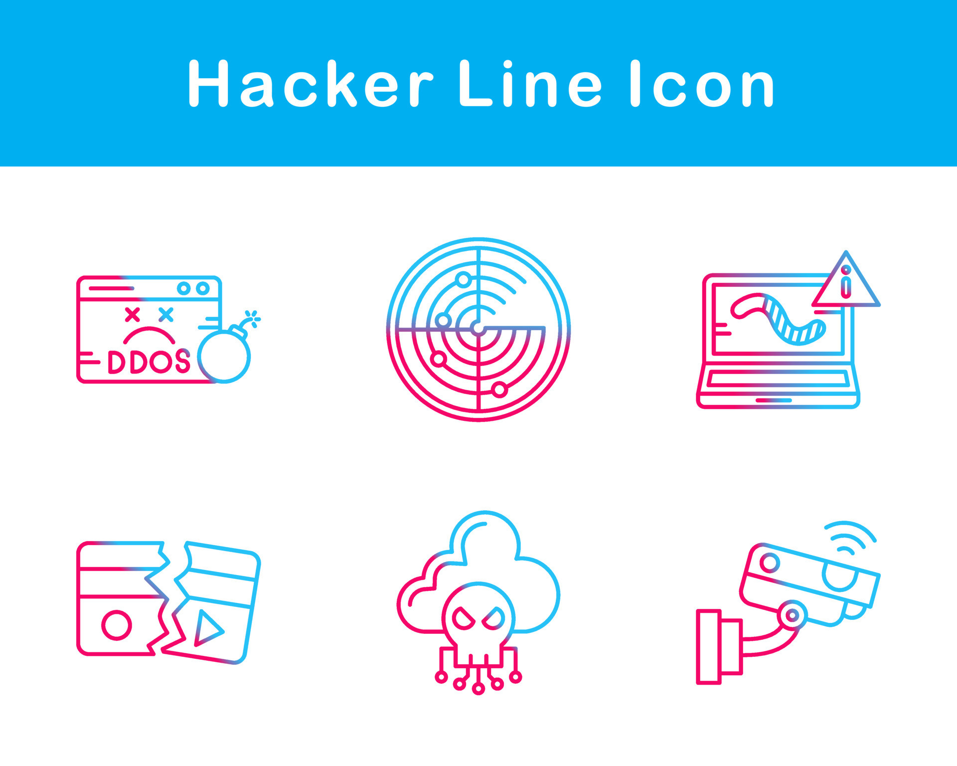 Hacker Vector Icon Set 20652809 Vector Art at Vecteezy