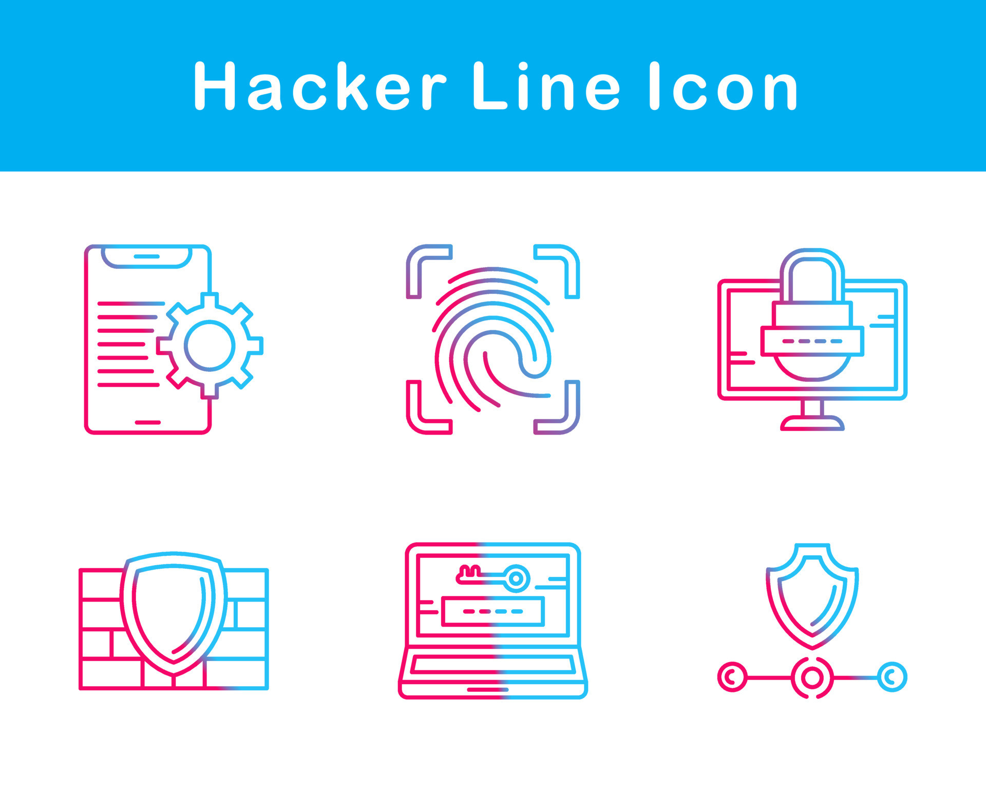 Hacker Vector Icon Set 20652816 Vector Art at Vecteezy