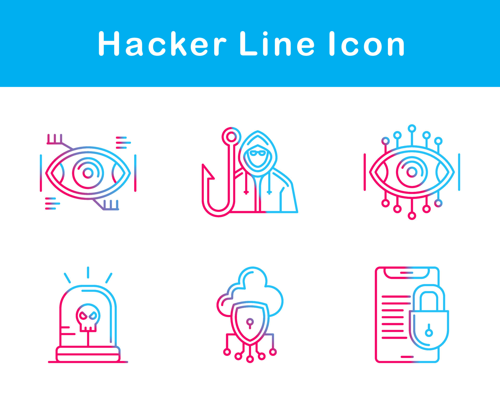 Hacker Vector Icon Set 20652817 Vector Art at Vecteezy