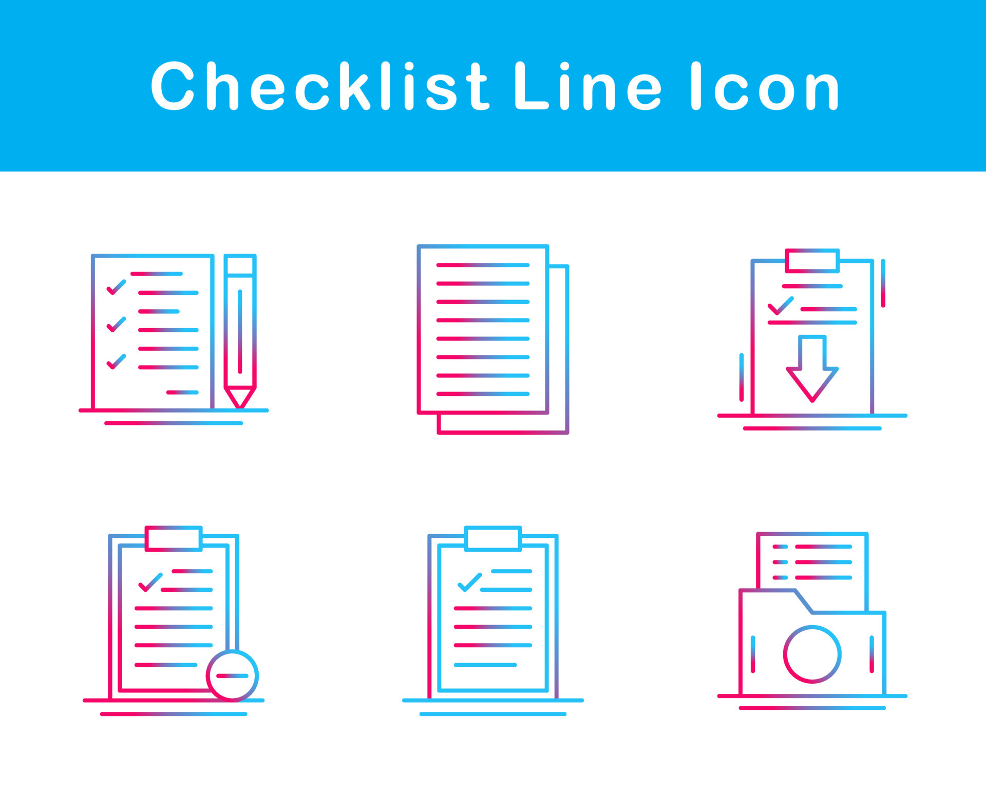 Checklist Vector Icon Set 20652848 Vector Art at Vecteezy