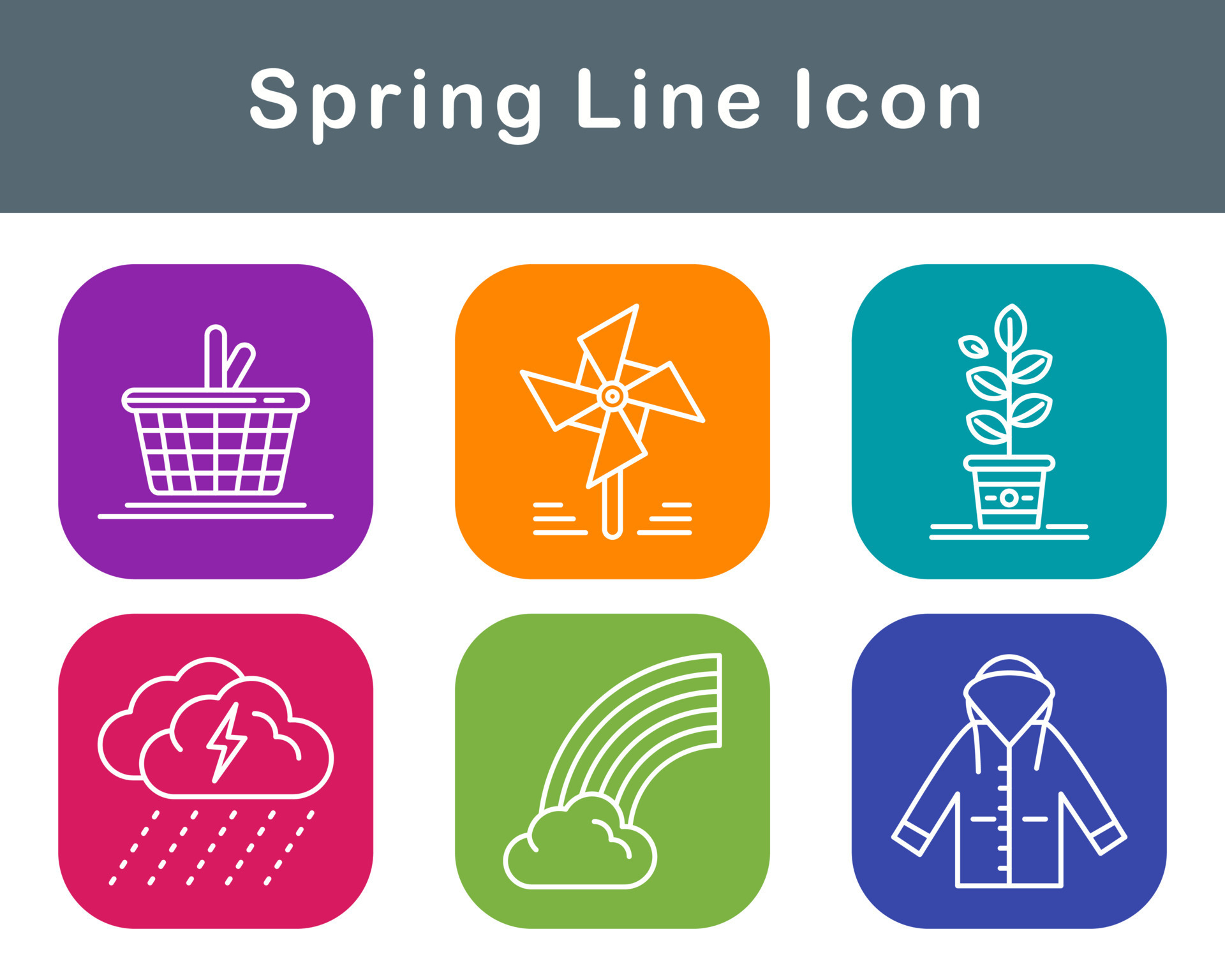 Spring Vector Icon Set 20653548 Vector Art at Vecteezy