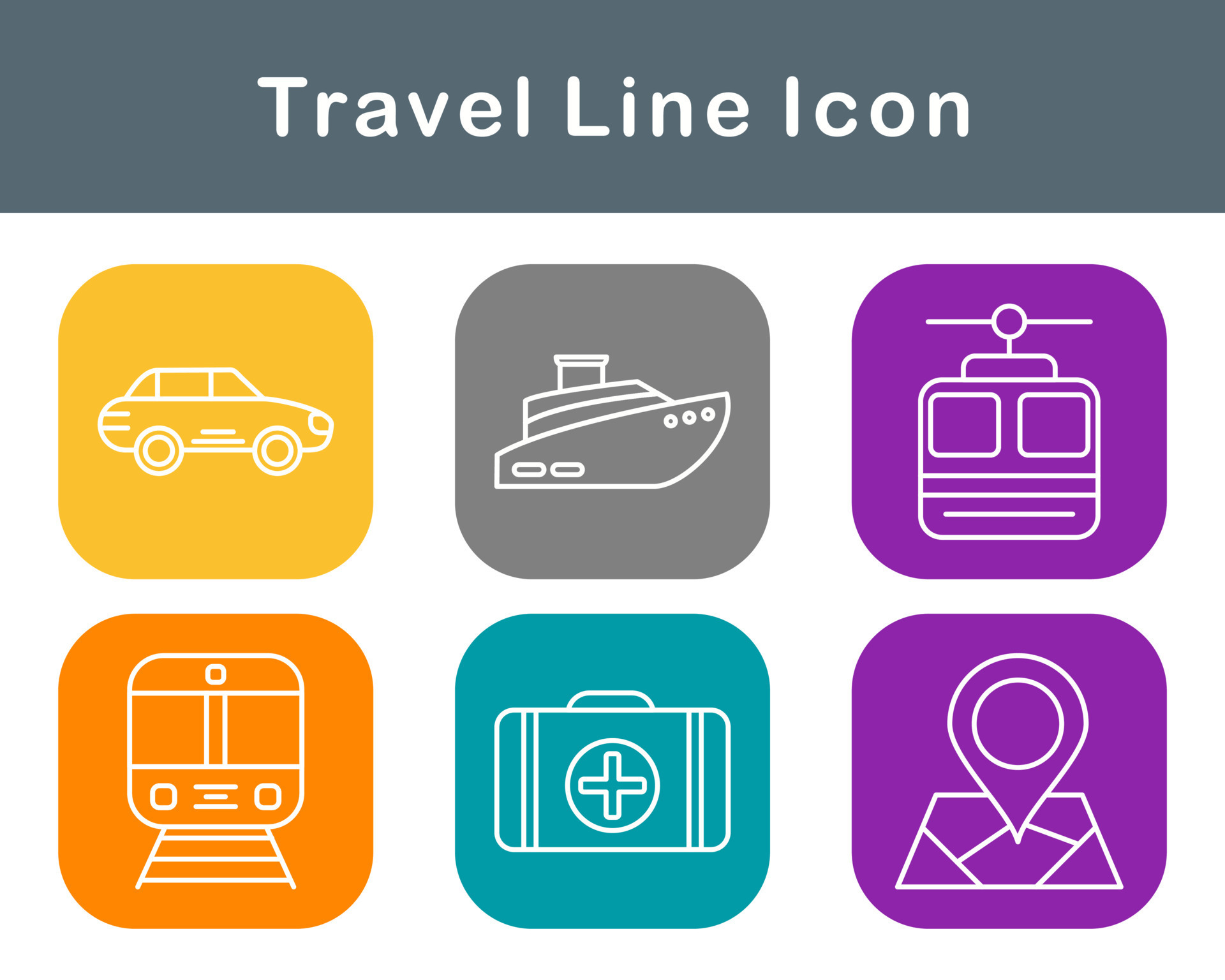 Travel Vector Icon Set 20653619 Vector Art At Vecteezy