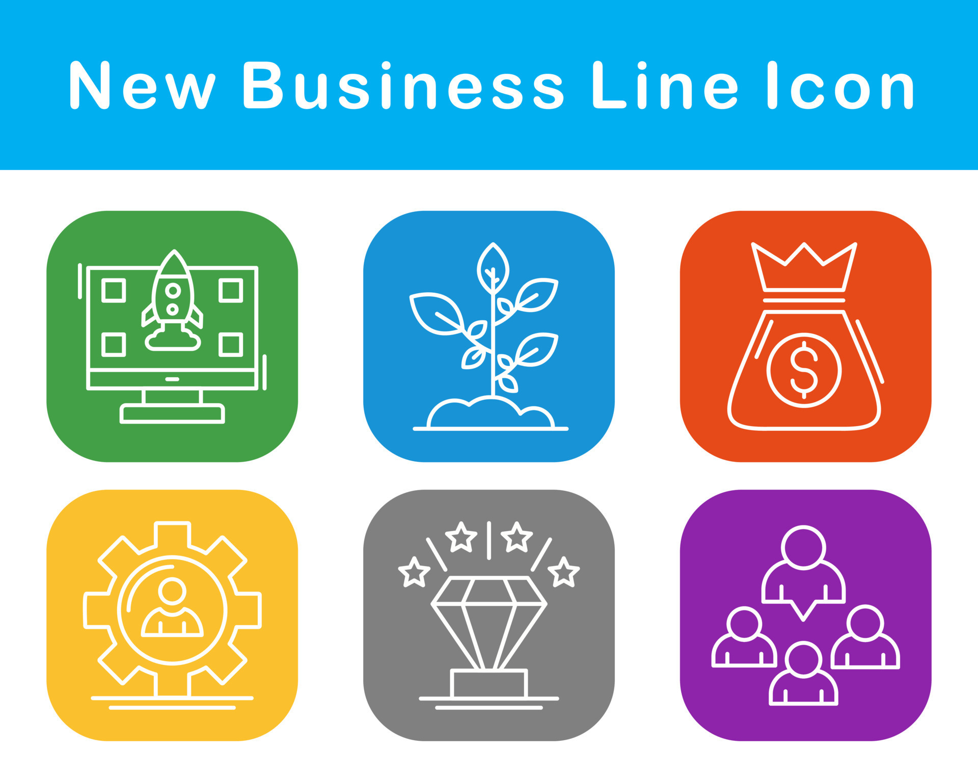 New Business Vector Icon Set 20653720 Vector Art at Vecteezy