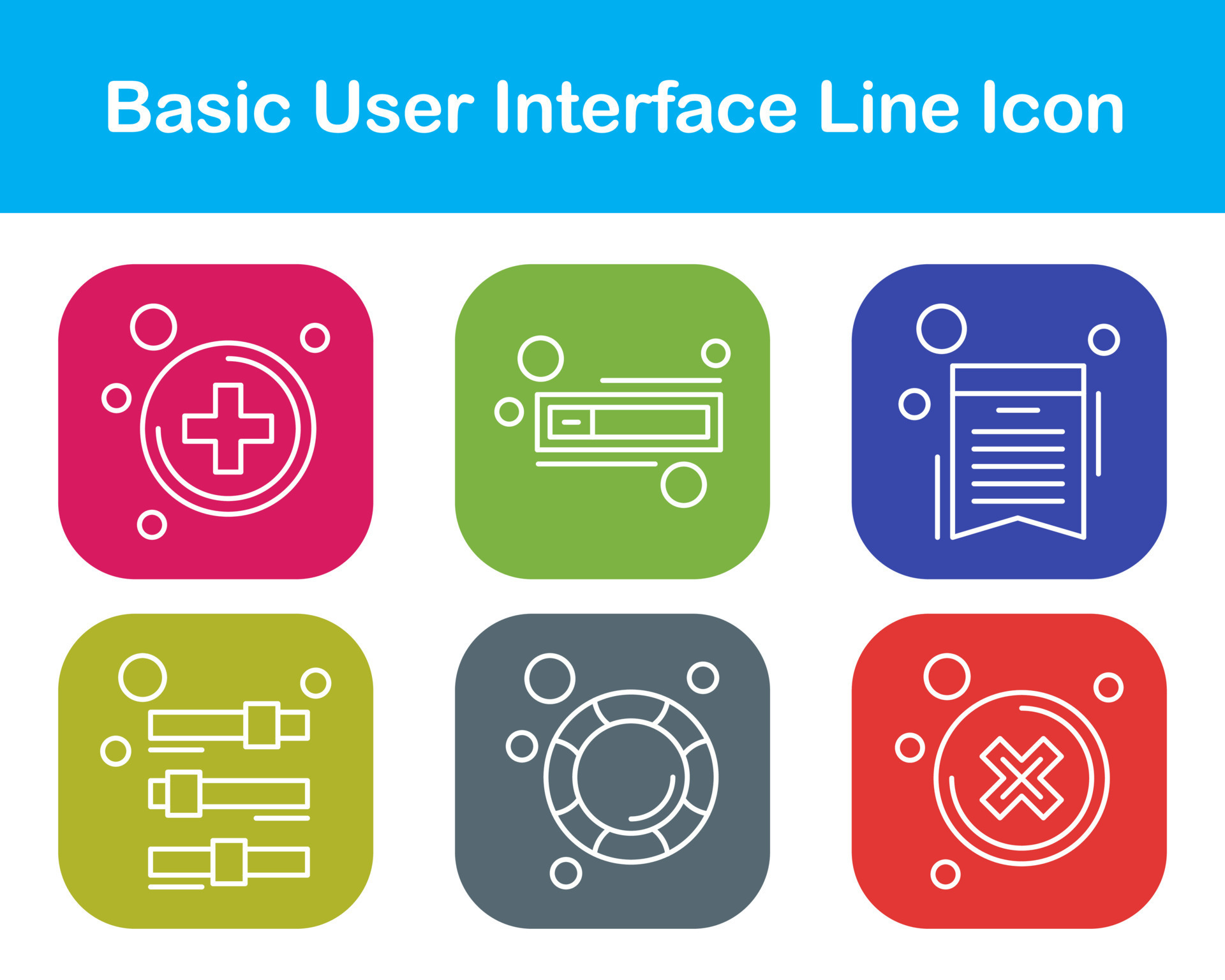 Basic User Interface Vector Icon Set 20653921 Vector Art at Vecteezy
