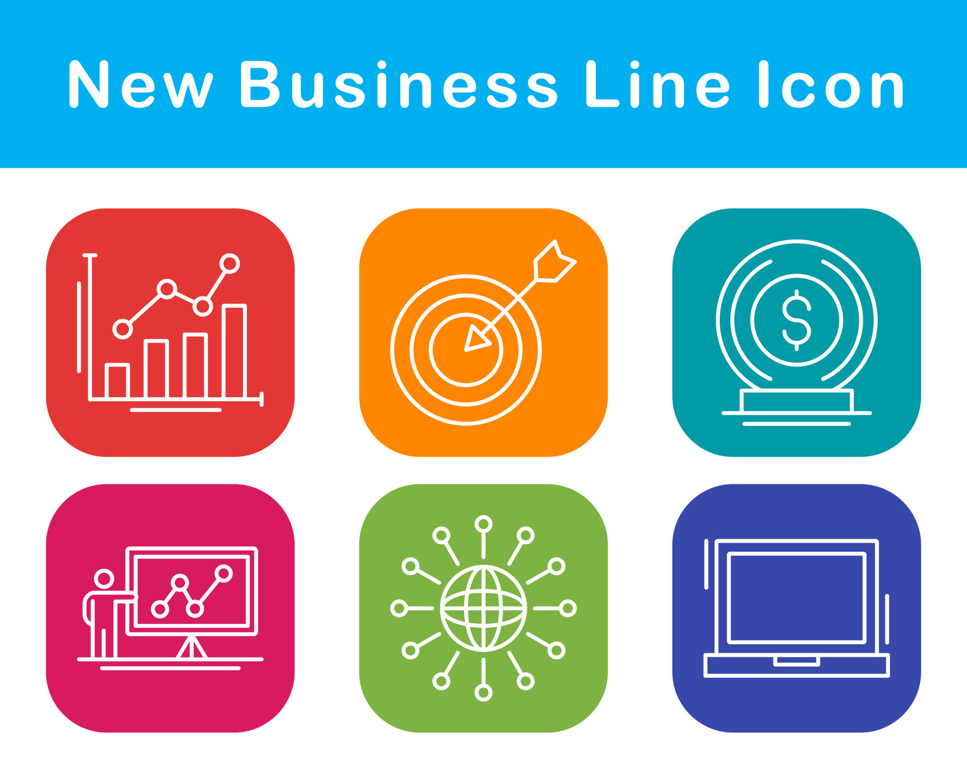 New Business Vector Icon Set 20653928 Vector Art at Vecteezy