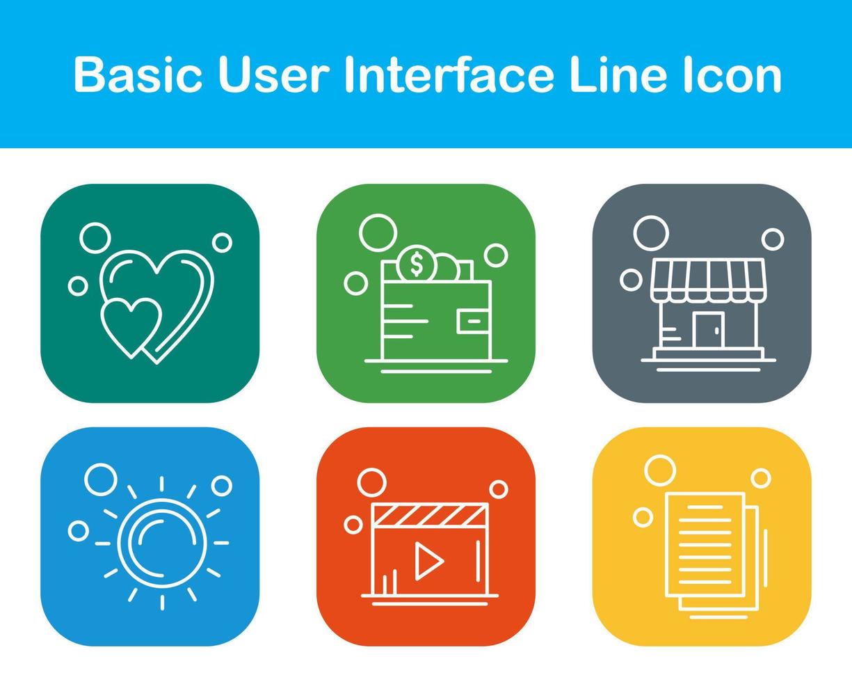 Basic User Interface Vector Icon Set 20653930 Vector Art at Vecteezy