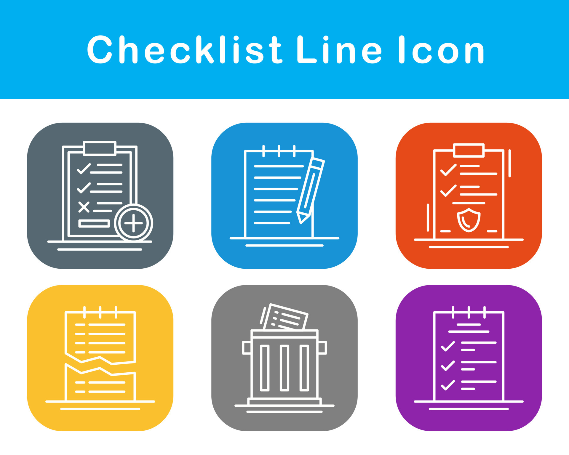 Checklist Vector Icon Set 20653958 Vector Art at Vecteezy