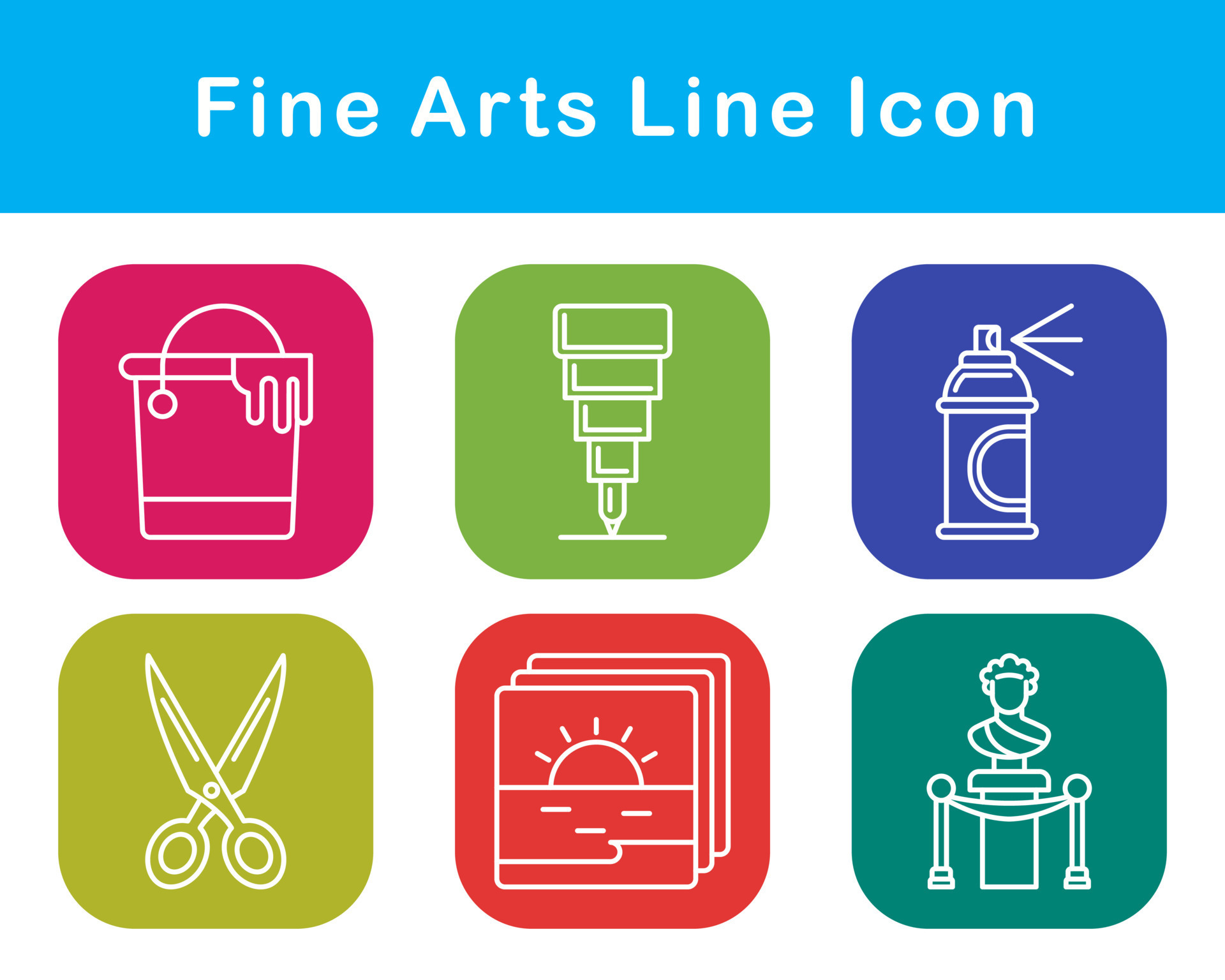 Fine Arts Vector Icon Set 20654133 Vector Art at Vecteezy