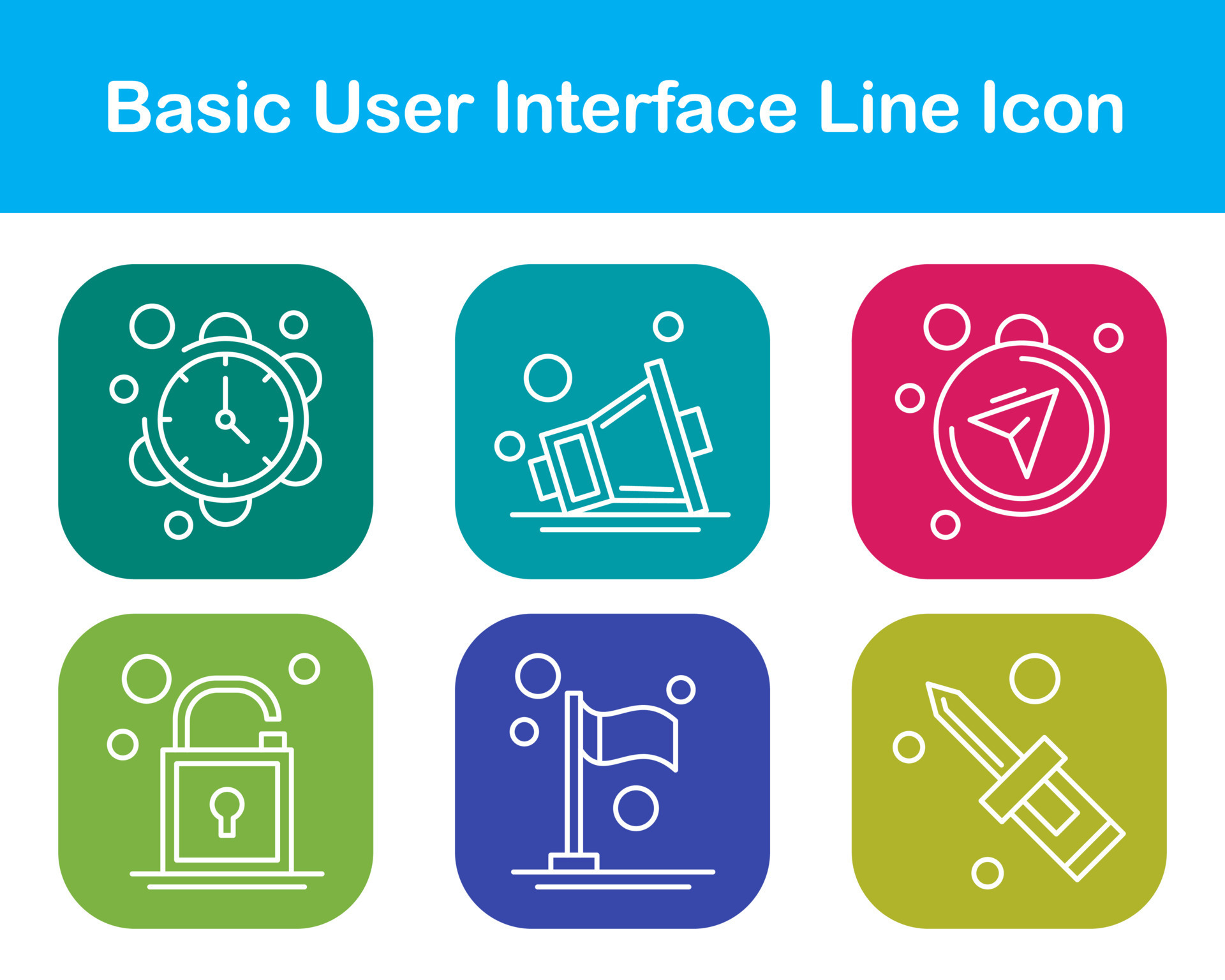 Basic User Interface Vector Icon Set 20654154 Vector Art at Vecteezy