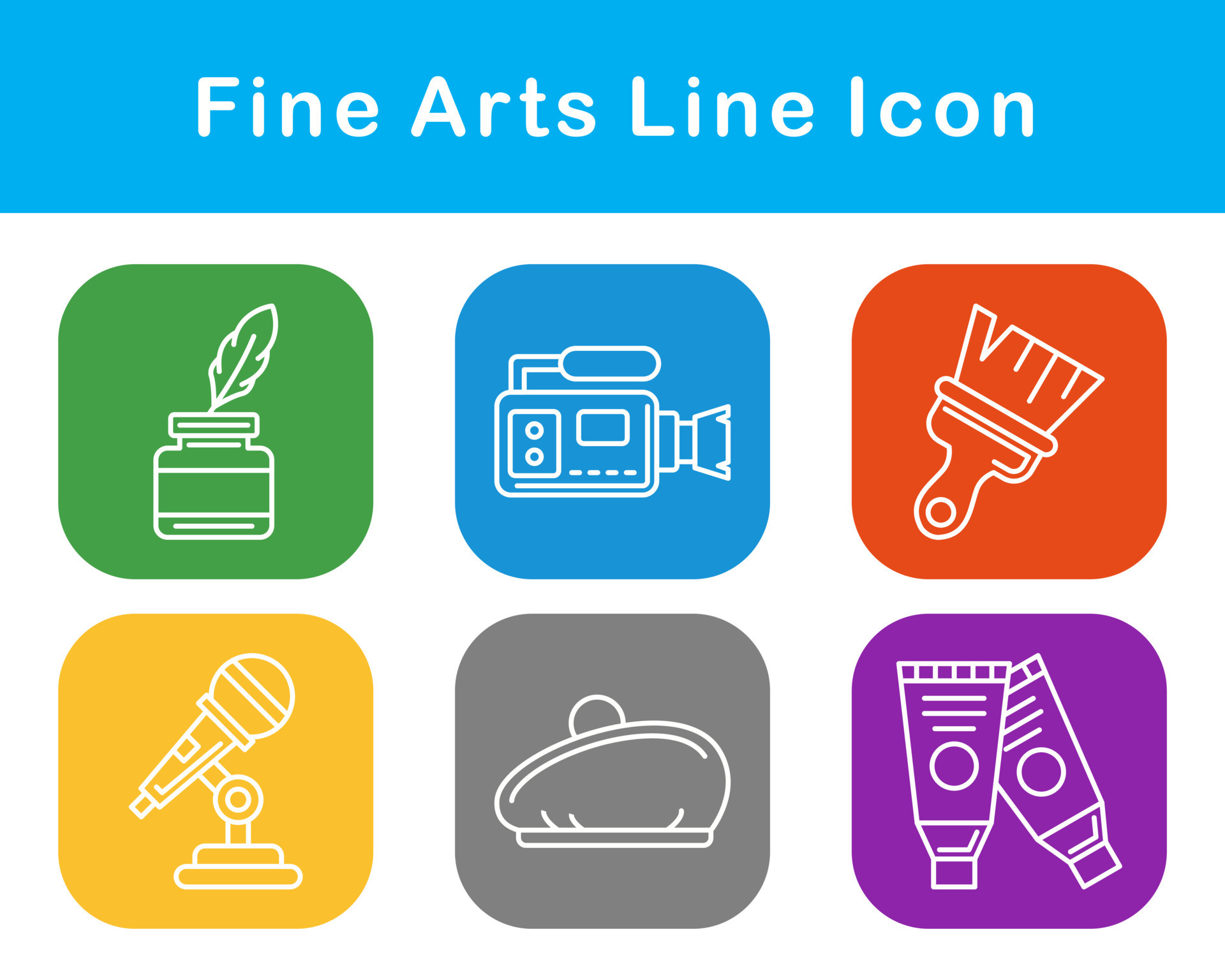 Fine Arts Vector Icon Set 20654340 Vector Art at Vecteezy