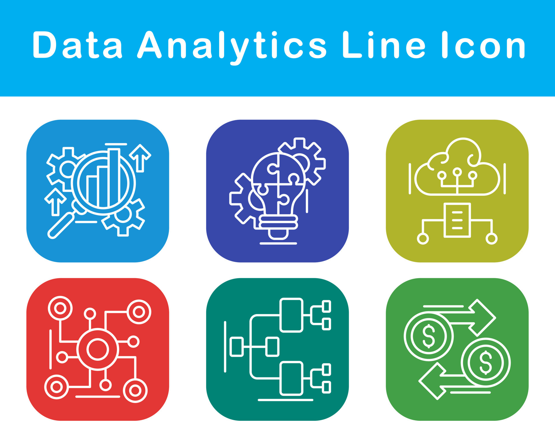Data Analytics Vector Icon Set 20654490 Vector Art at Vecteezy