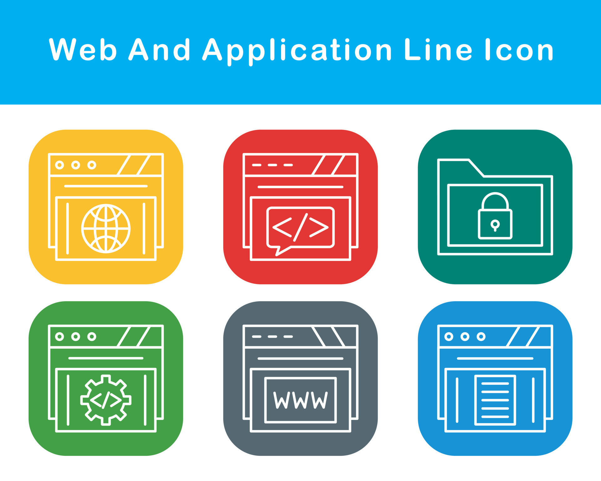 Web And Application Vector Icon Set 20654509 Vector Art at Vecteezy