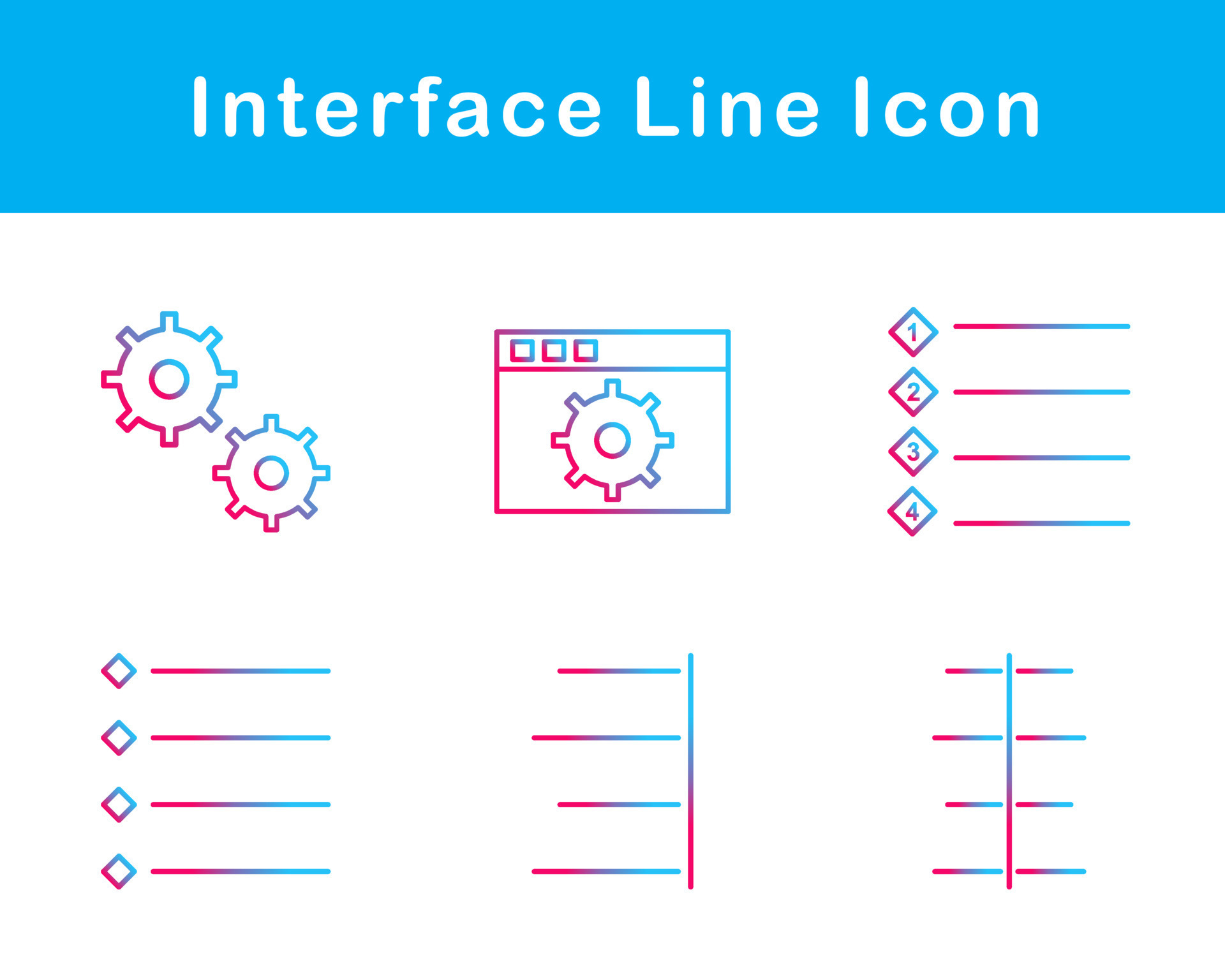 Interface Vector Icon Set 20655032 Vector Art at Vecteezy