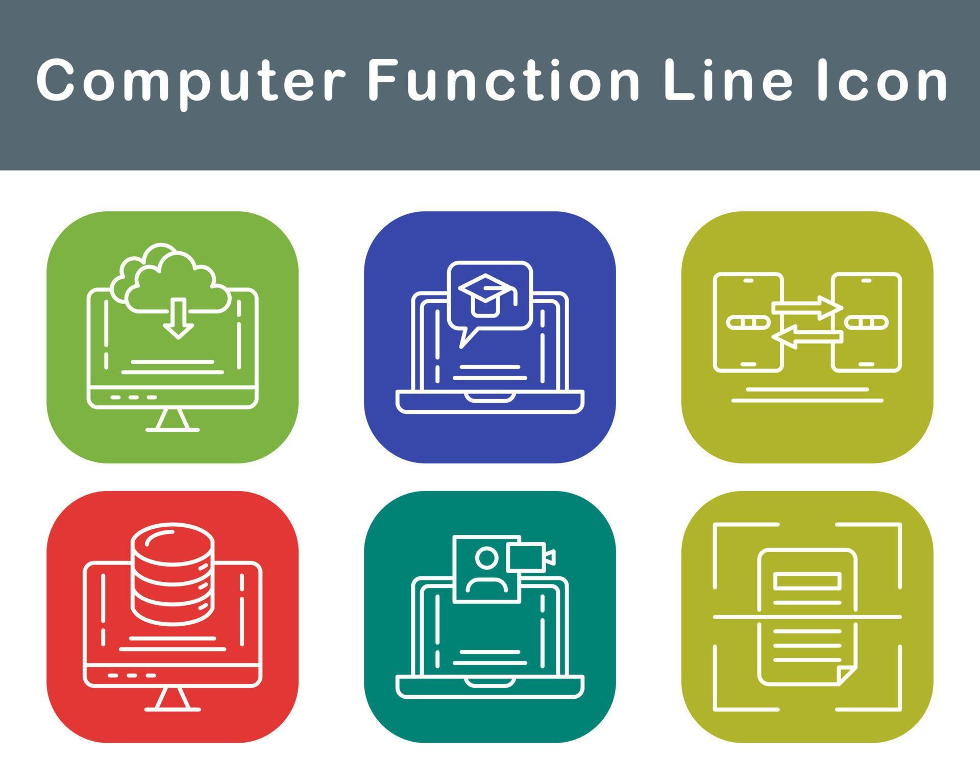 Computer Function Vector Icon Set 20655065 Vector Art at Vecteezy
