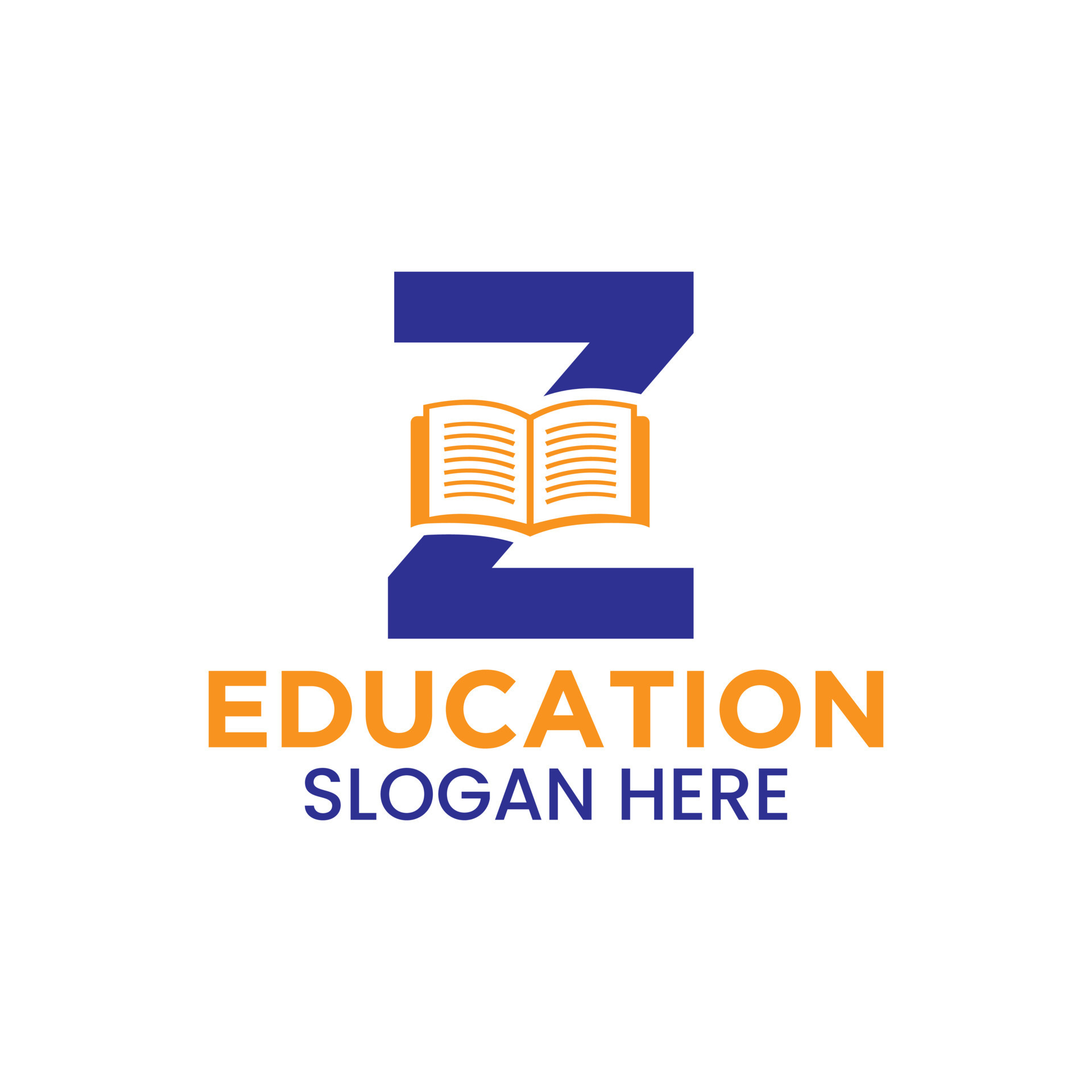 Letter Z Education Logo Concept With Open Book Icon Template 20659307 Vector Art at Vecteezy