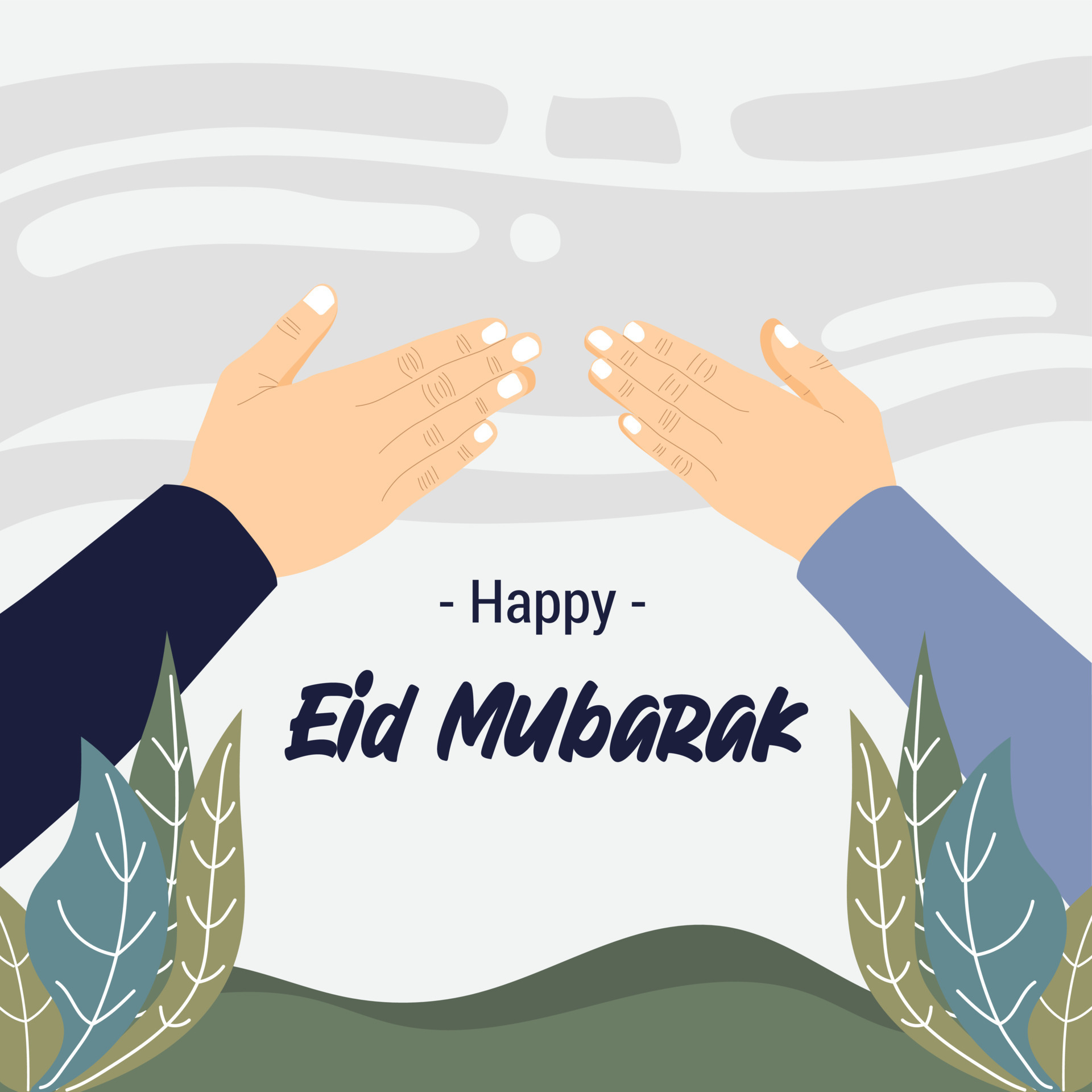 Muslim greeting hand gesture illustration vector 20669261 Vector Art at ...