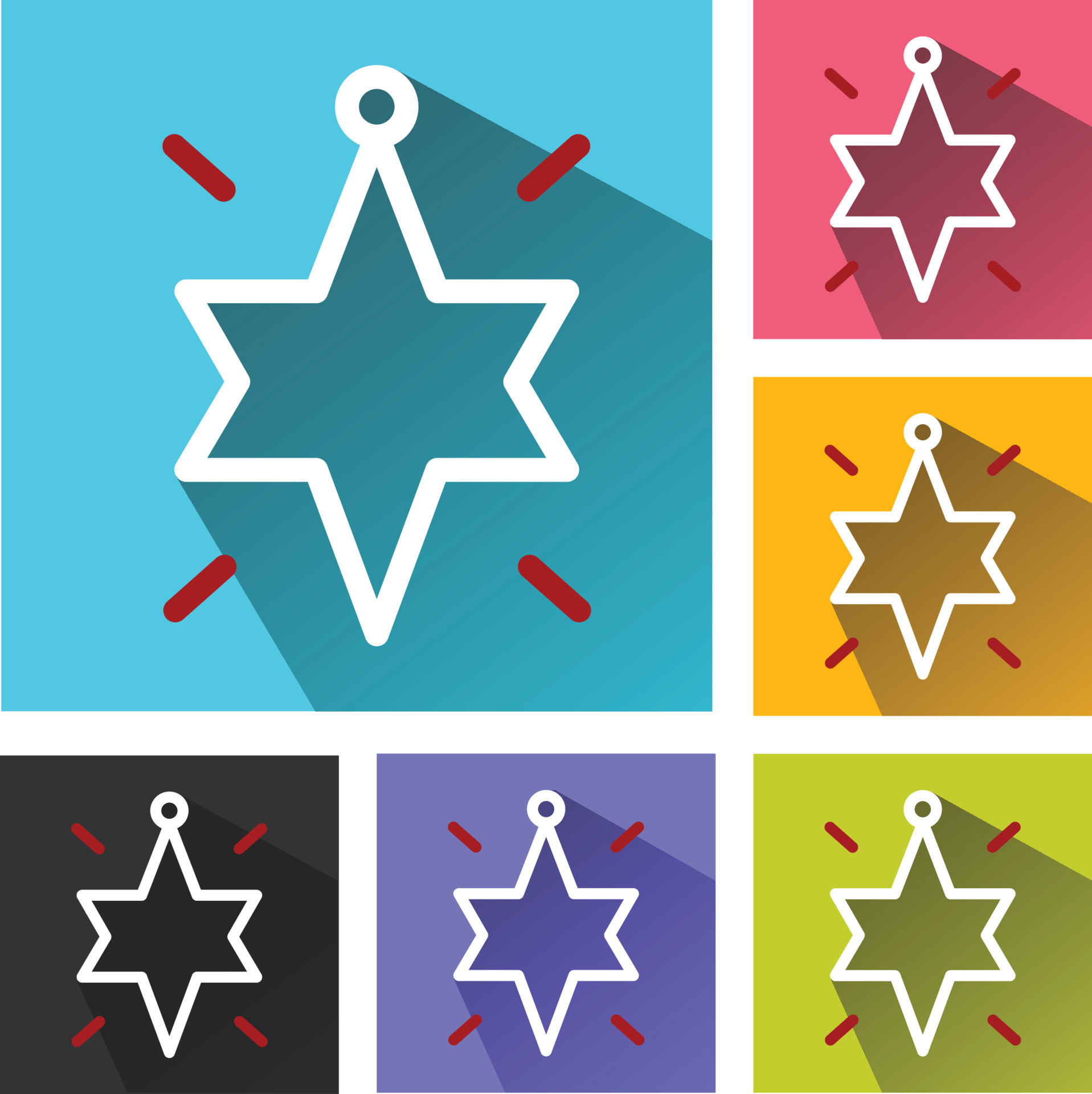 Christmas star icon, new year decoration icon, Christmas gift icon ...