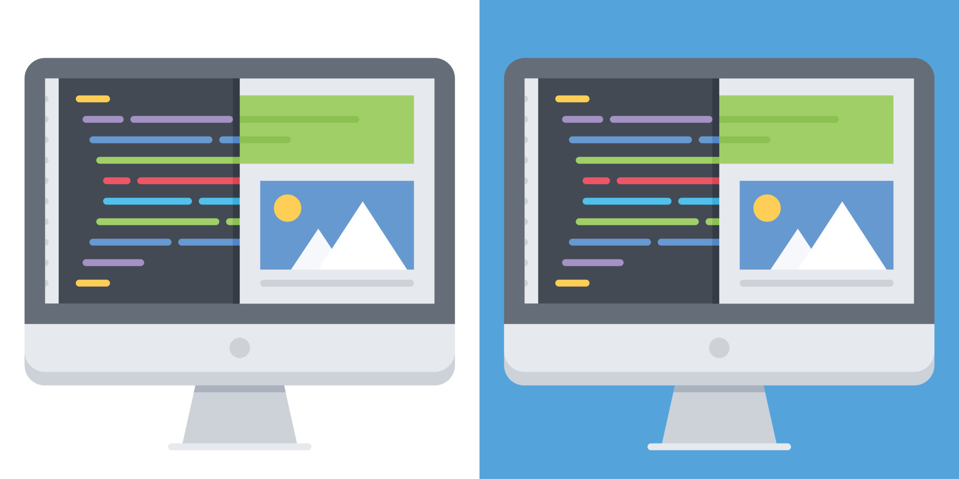 Concept web design, website page development. The working process ...