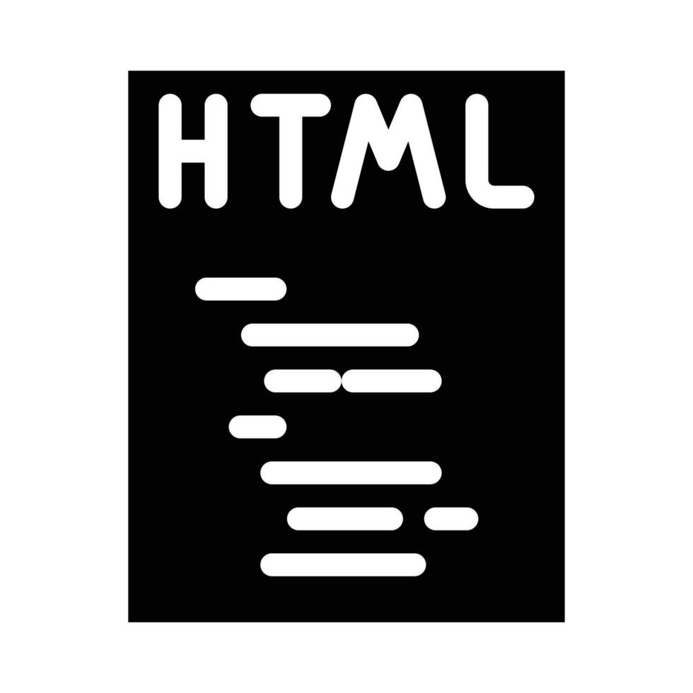 html file format document glyph icon vector illustration 20670697 ... html file format document glyph icon vector illustration 20670697 ...