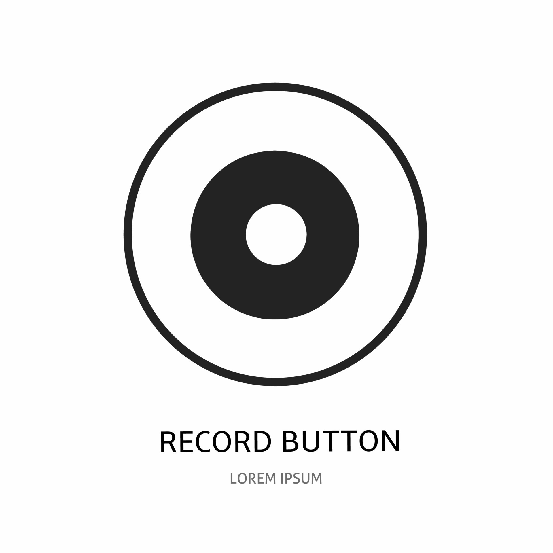 Record button icon illustration sign for logo. Stock vector. 20672419 Vector Art at Vecteezy