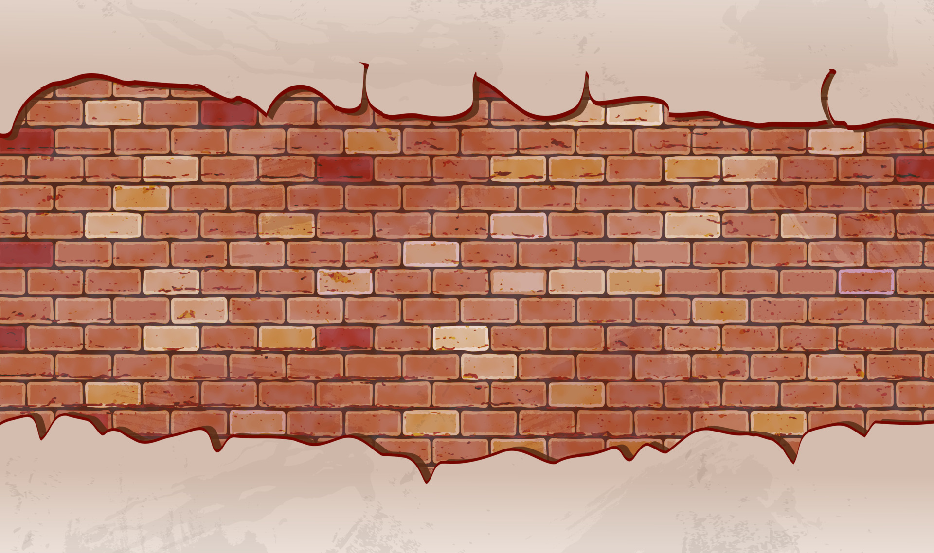 Cracked Brick Wall Clipart
