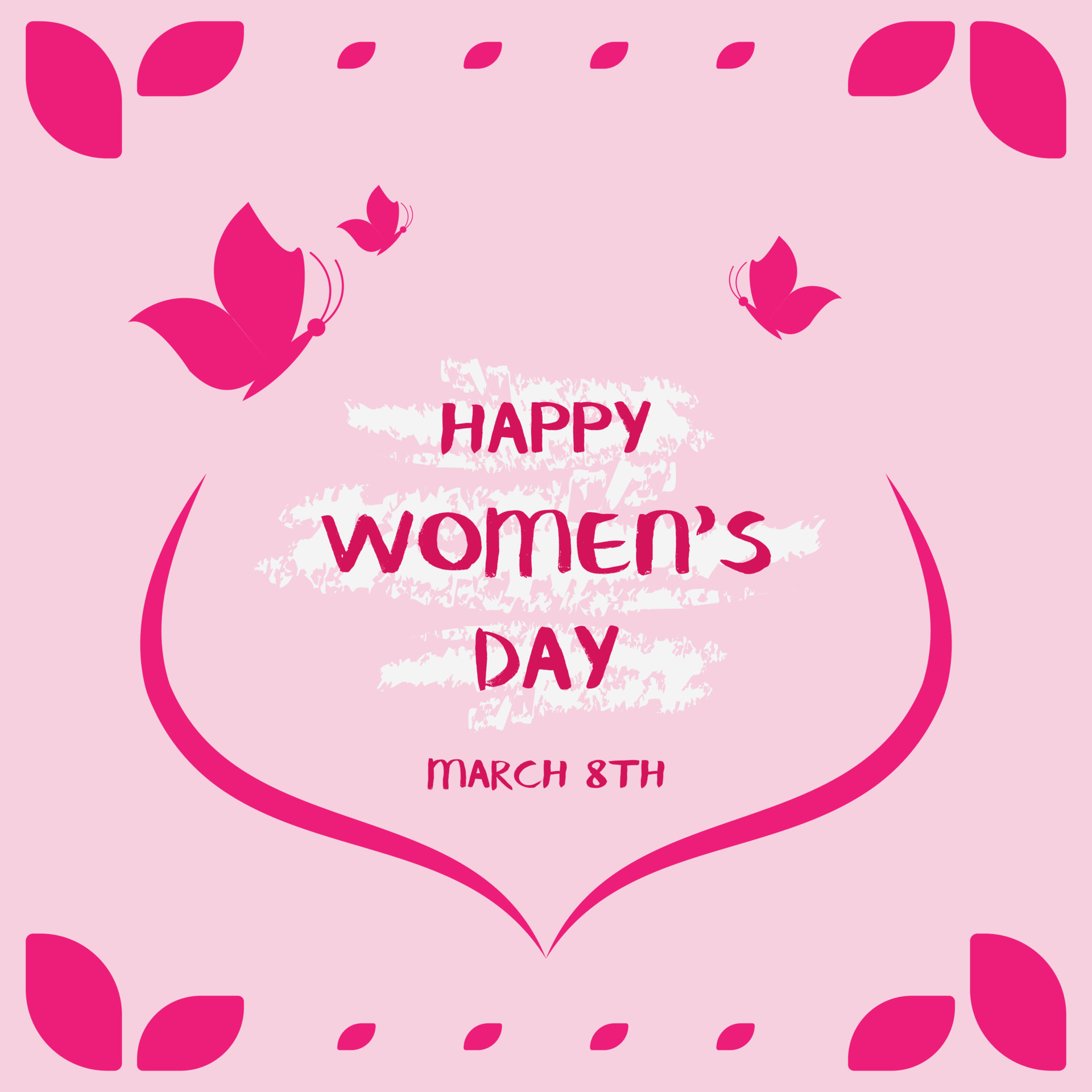 2023 International Womens Day 8th March Vector Illustration Happy