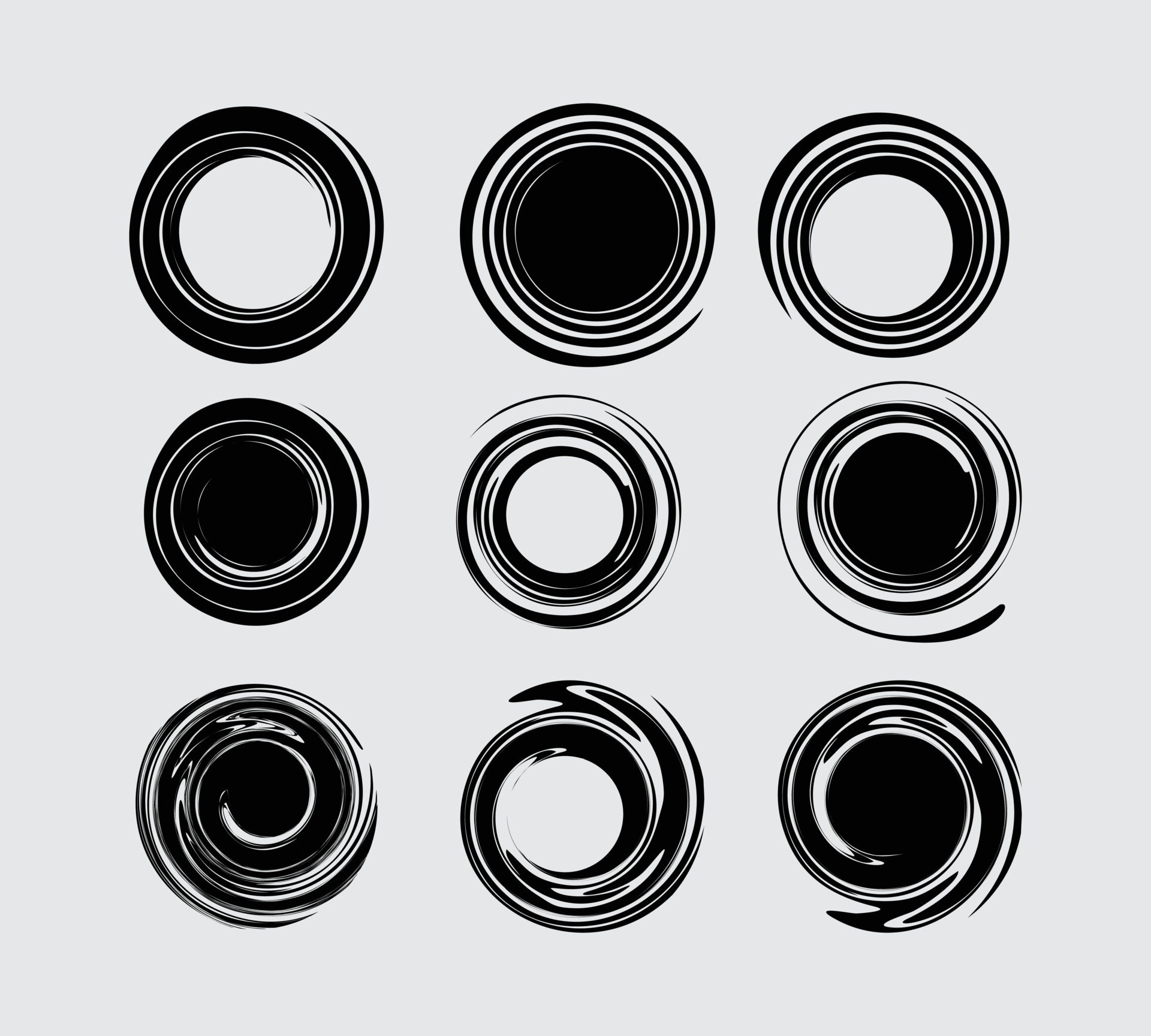 Swirl twisted rounded circle spiral black twirl hypnotic sircular shape ... Swirl twisted rounded circle spiral black twirl hypnotic sircular shape ...