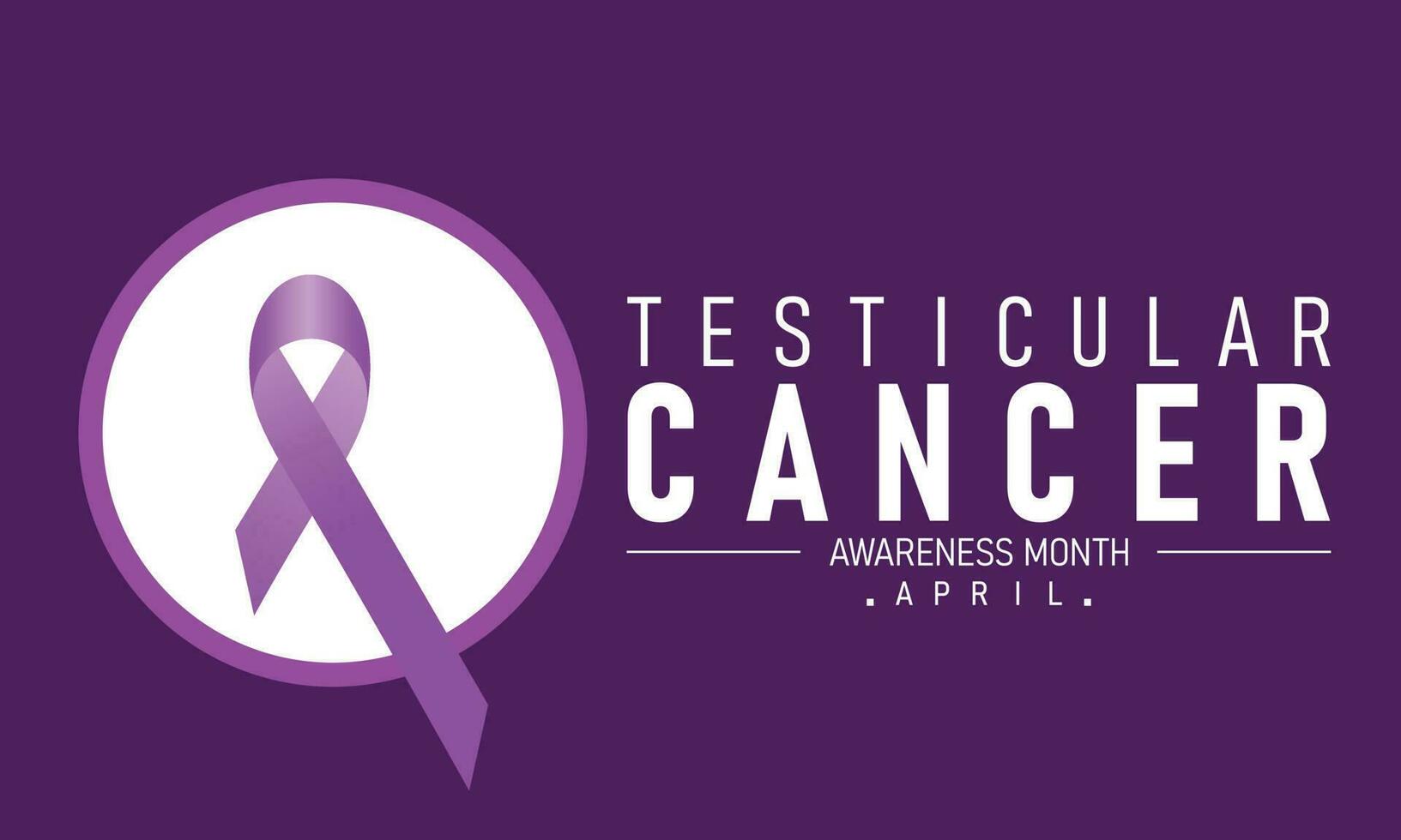 Testicular Cancer Awareness Calligraphy Poster Design Vector