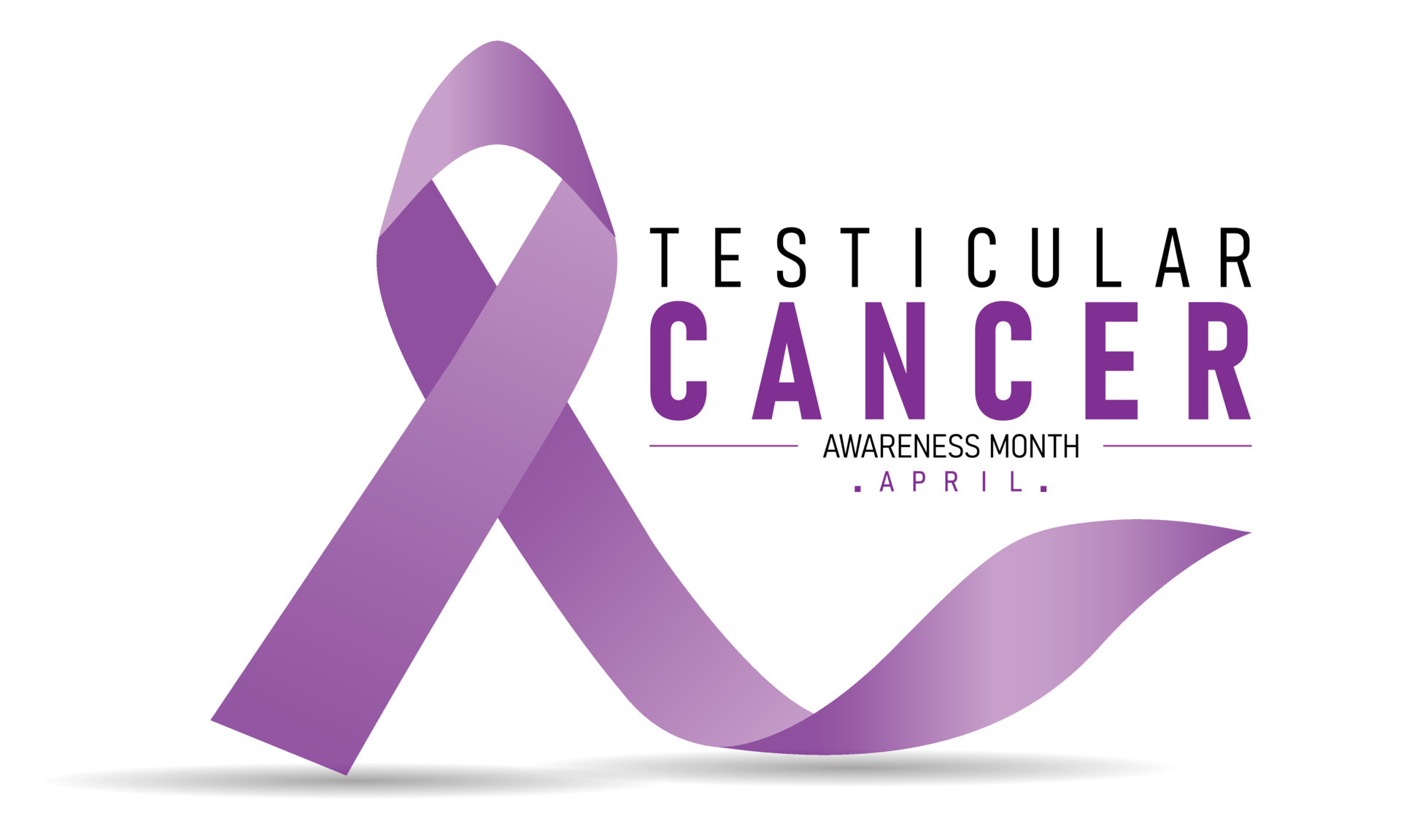 Testicular Cancer Awareness Calligraphy Poster Design Vector