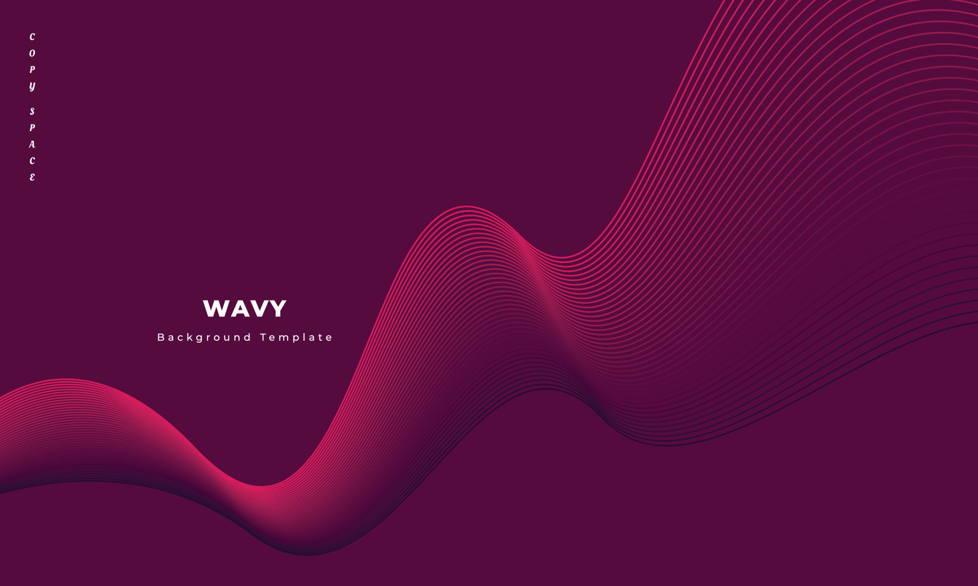 Dynamic Wave Lines Background Design Set For Copy Space Brochure
