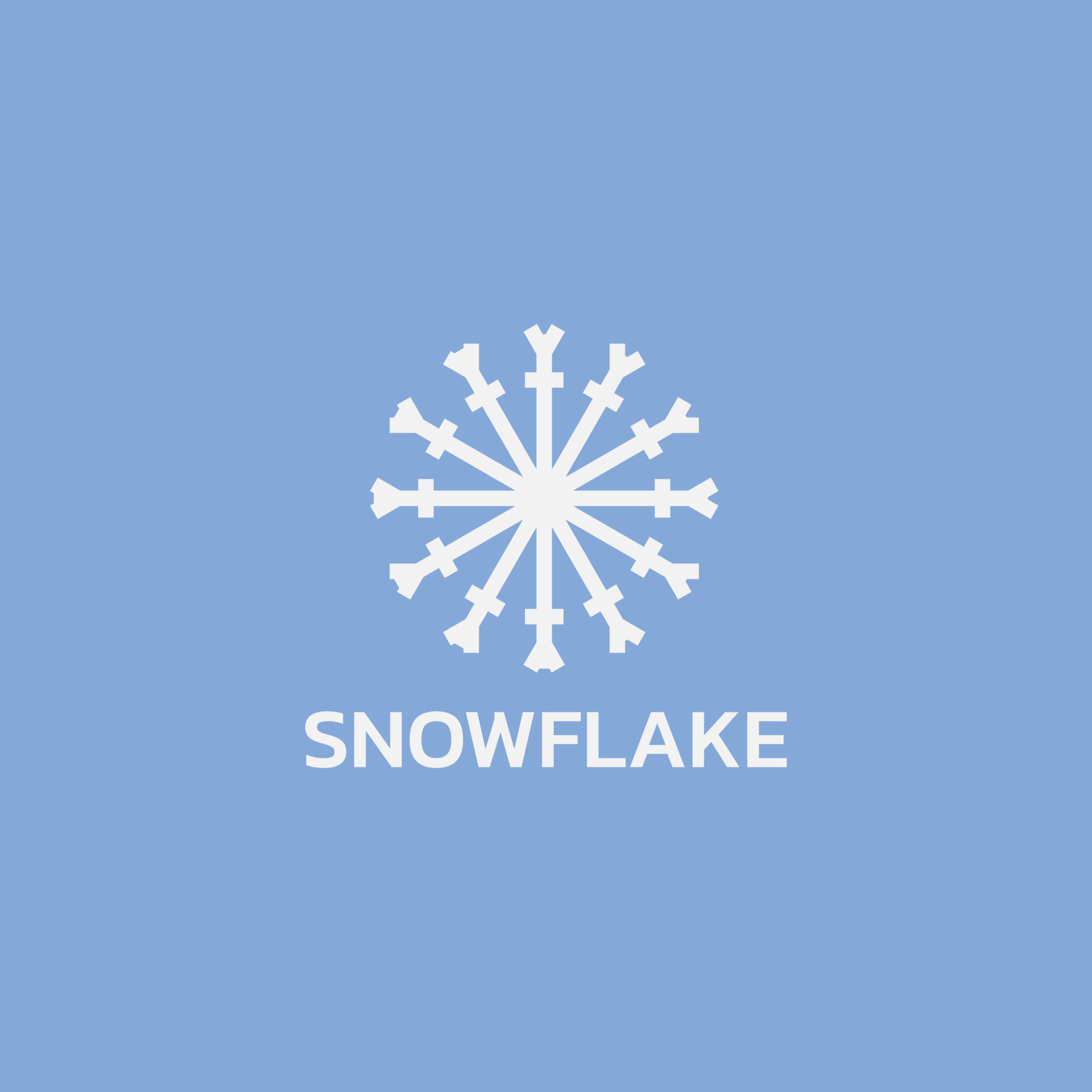 Snowflake logo made of combined lines. 20683366 Vector Art at Vecteezy