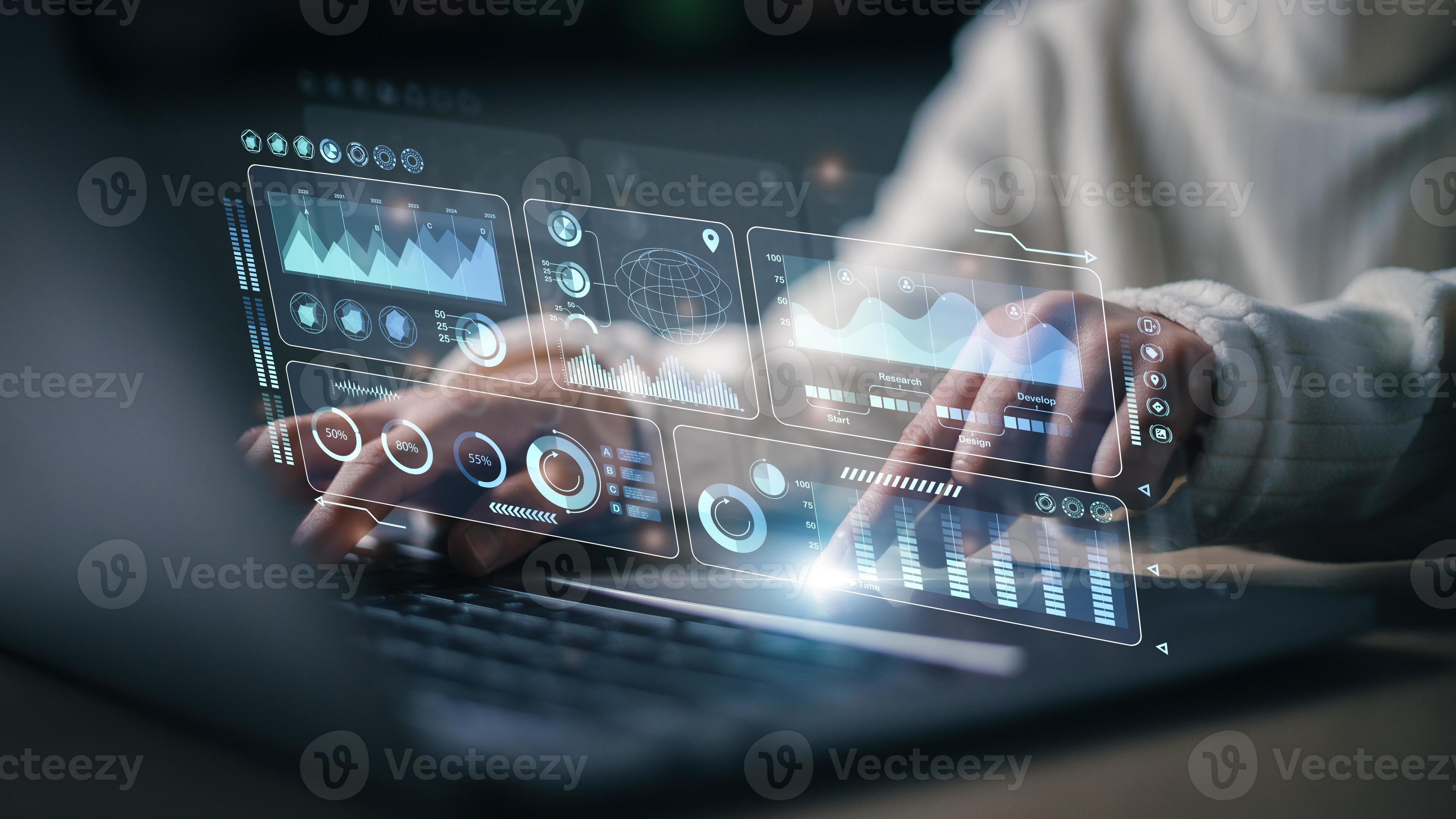 Futuristic user interface concept. Graphical User Interface GUI on the ... Futuristic user interface concept. Graphical User Interface GUI on the ...