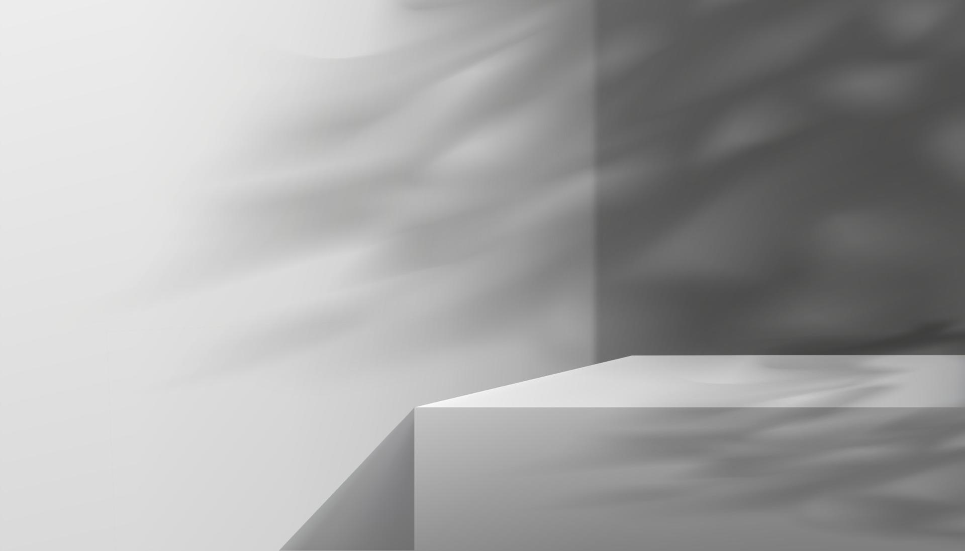 Empty Grey Cement Wall Backdrop Background,3D Display Studio with leaves shadow,Gallery room ...