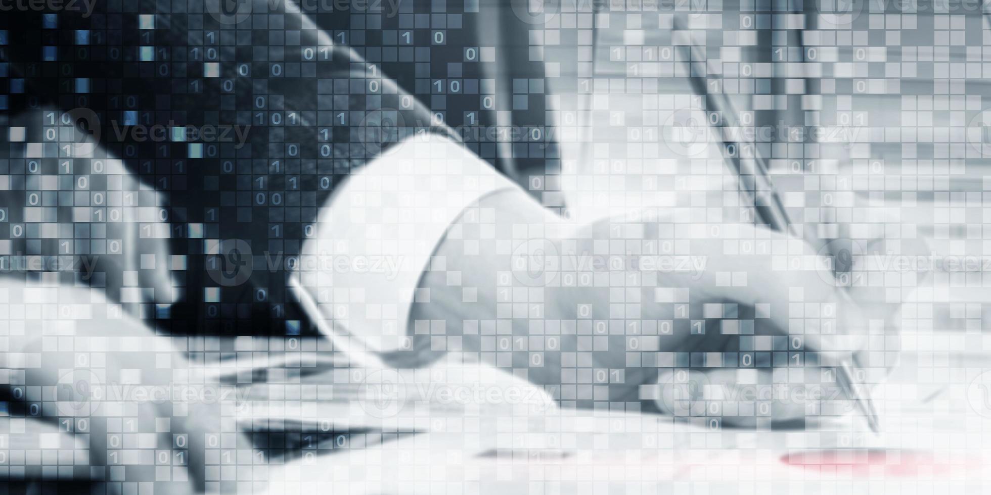 Digital Binary Code Business background. Matrix Abstract futuristic wallpaper 20687291 Stock ...