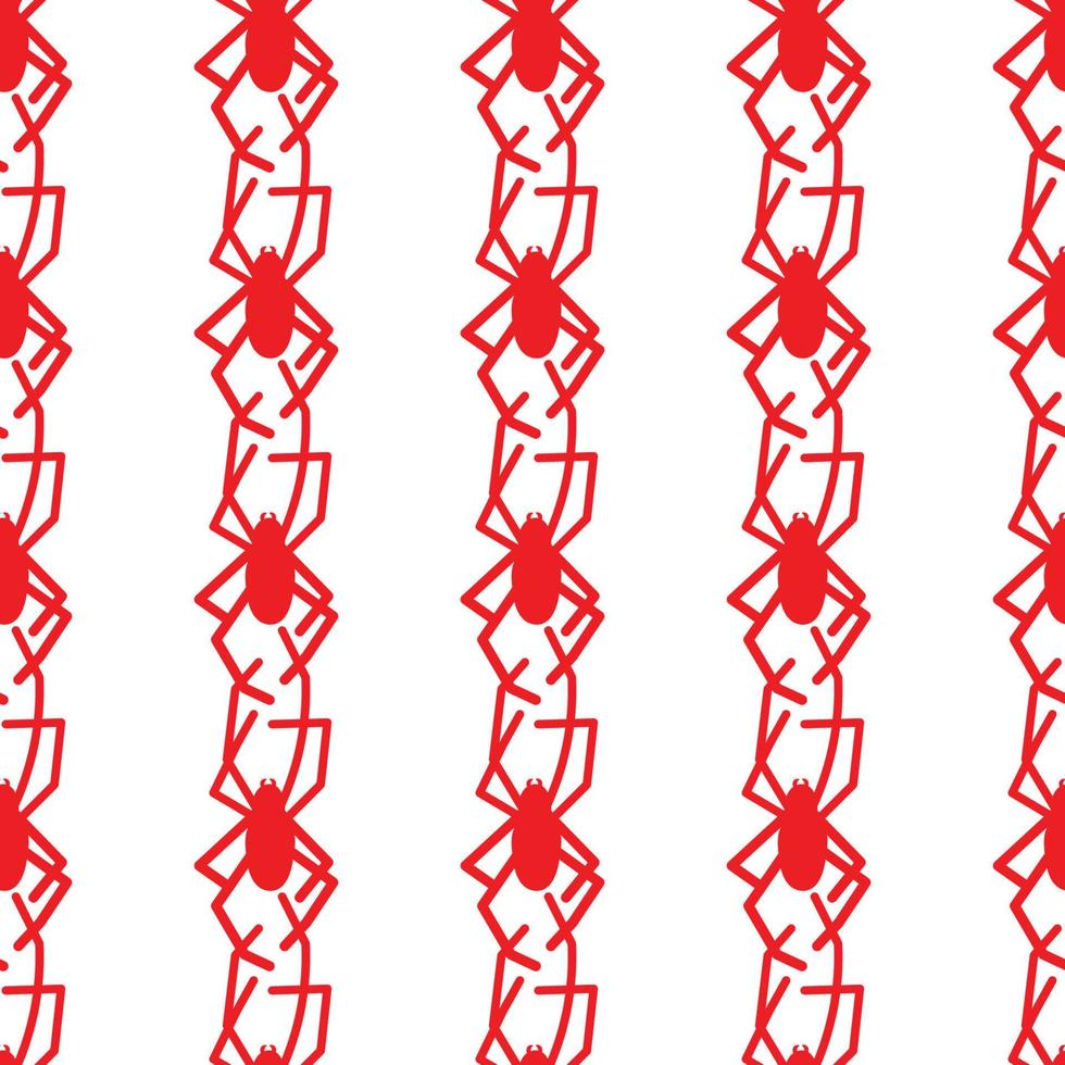 Spider vector seamless pattern on a white background. Insect pattern ...