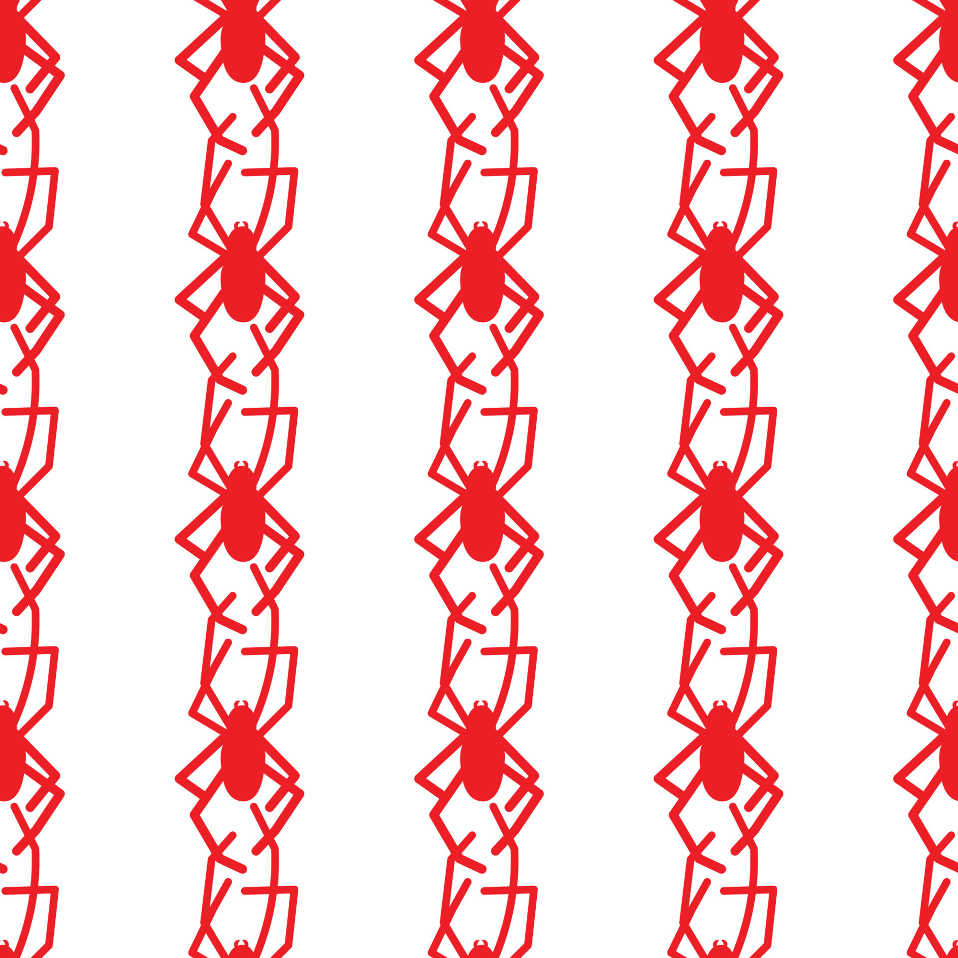 Spider vector seamless pattern on a white background. Insect pattern ...