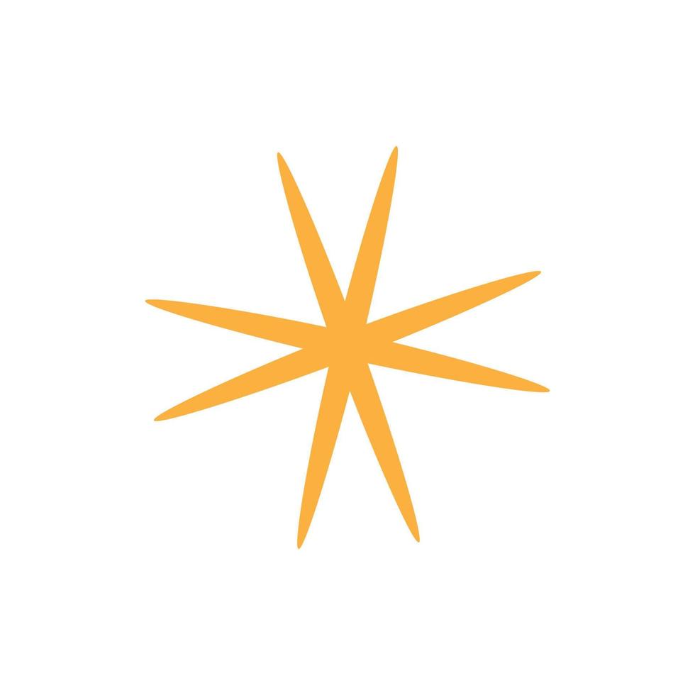 Hand drawn sparkling star. Retro abstract illustration with hand drawn sparkle for celebration ...