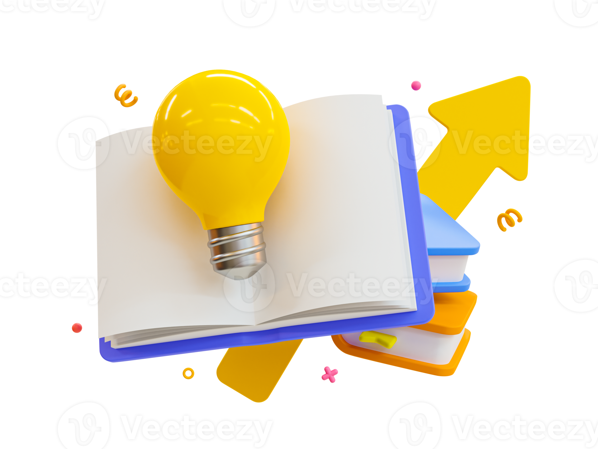 3d minimal self-development concept. Self-learning concept. Reading a ...