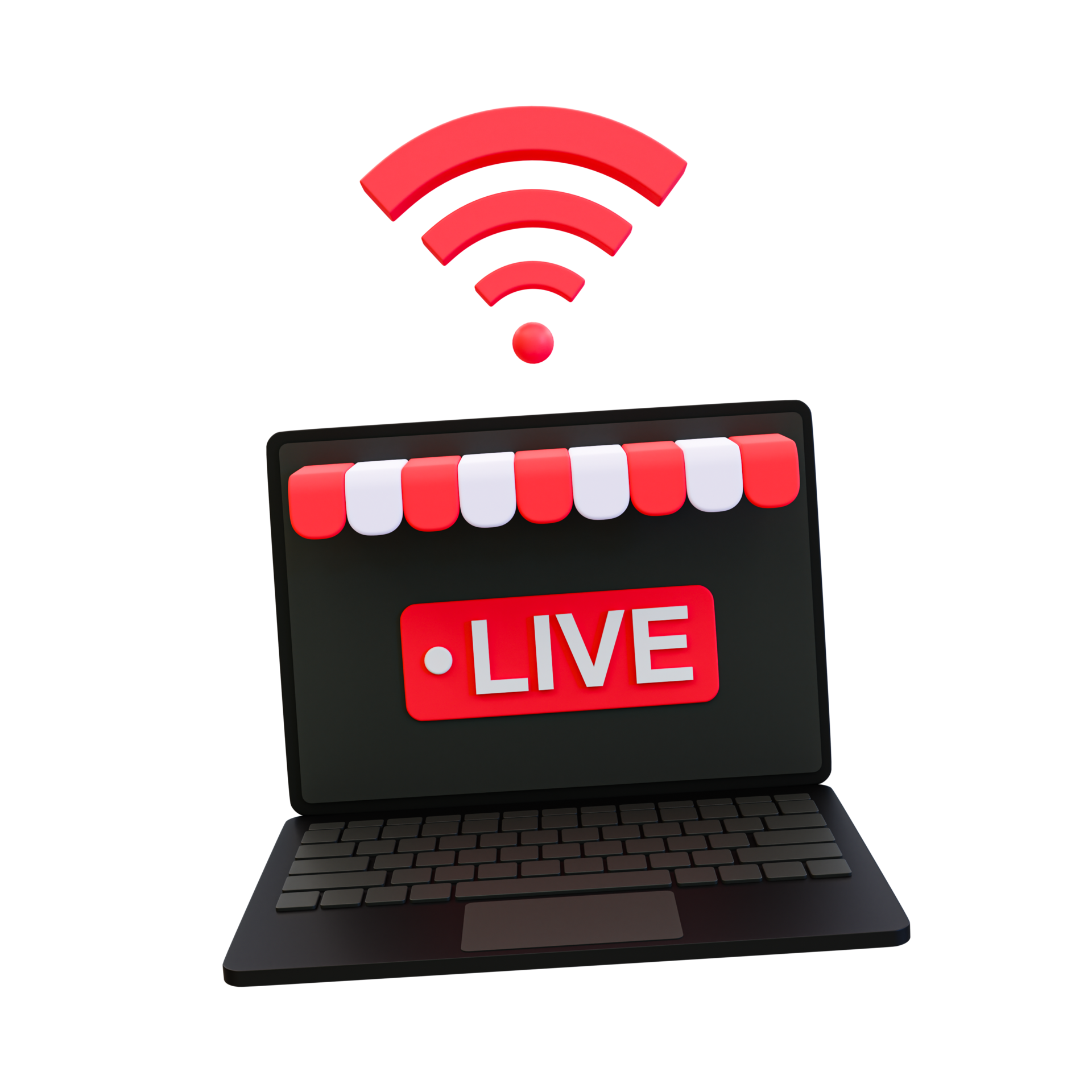 3d minimal live icon. Livestream selling. Online marketing strategy ... 3d minimal live icon. Livestream selling. Online marketing strategy ...