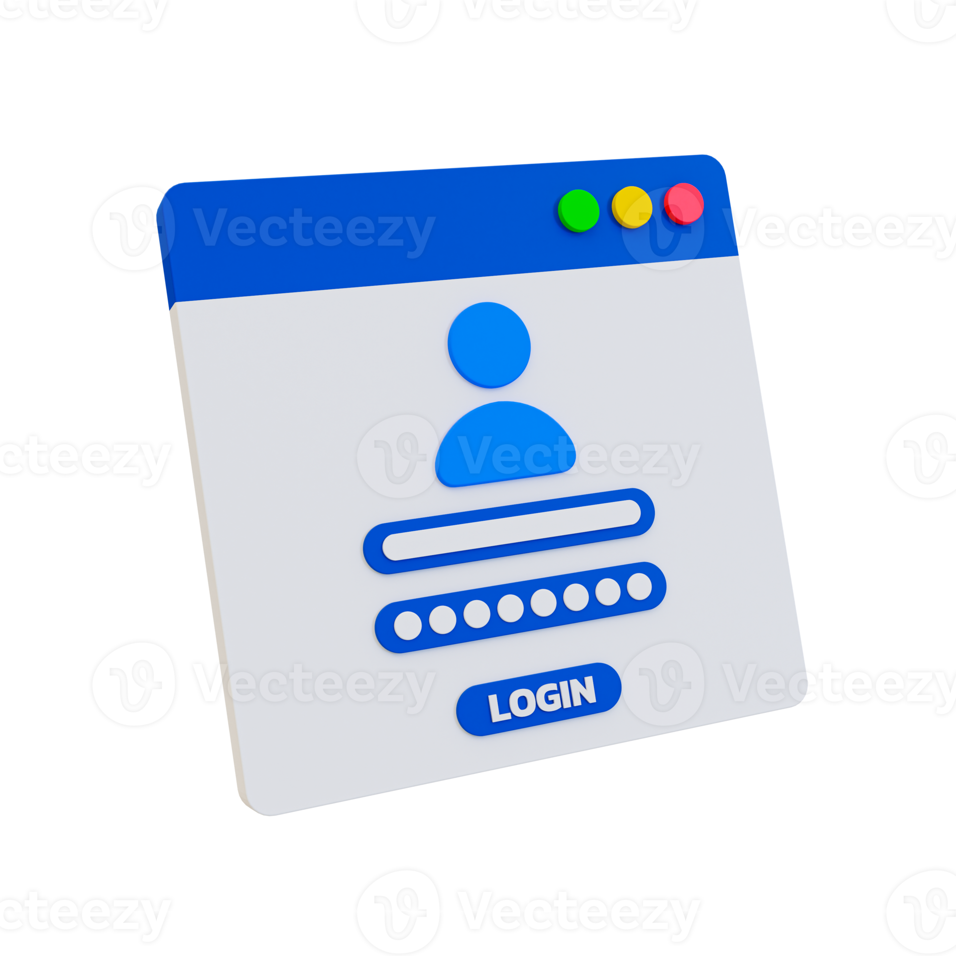 3d Minimal User Authentication Concept User Verification Concept User Login Page 3d