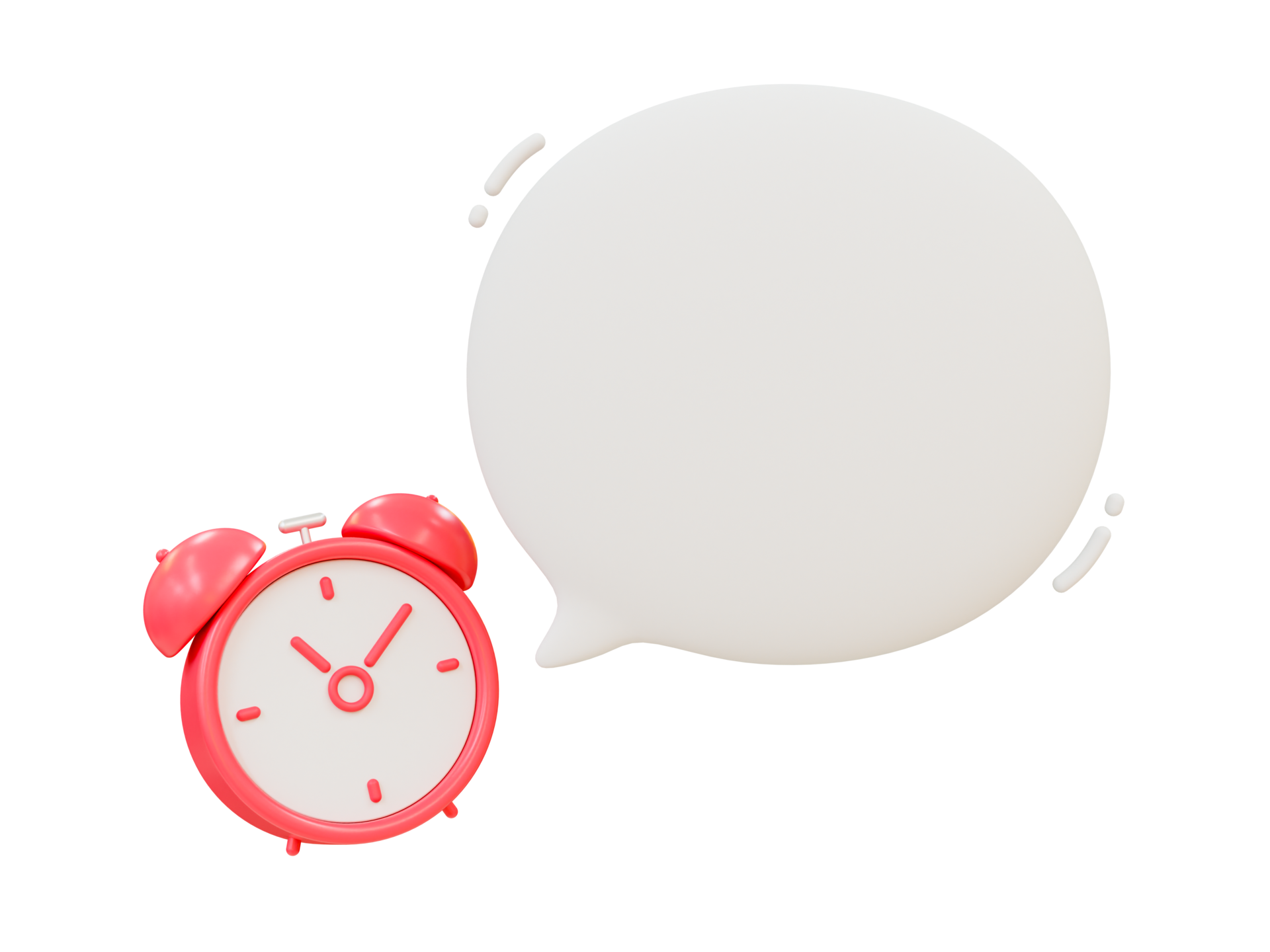 3d minimal blank message bubble. notification box. Alarm clock with an ... 3d minimal blank message bubble. notification box. Alarm clock with an ...