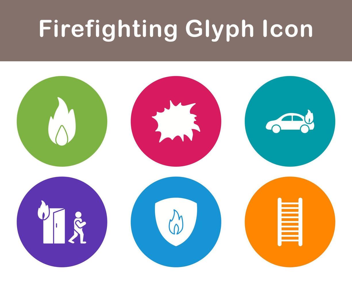 Firefighting Vector Icon Set 20698495 Vector Art At Vecteezy