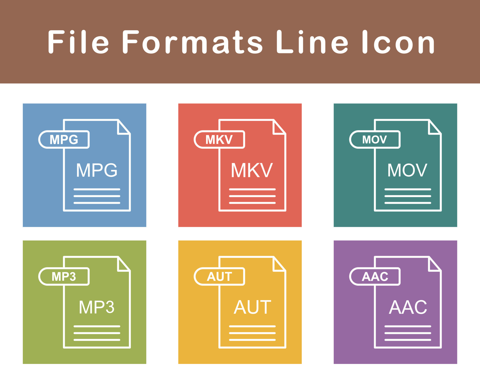 File Formats Vector Icon Set 20698613 Vector Art at Vecteezy
