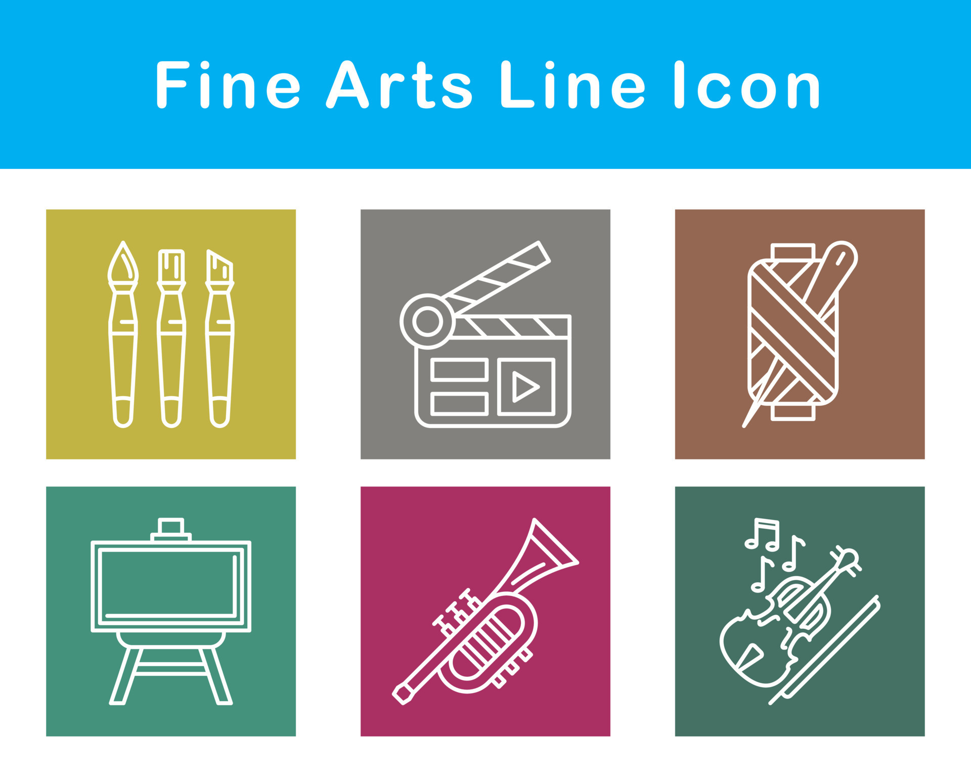 Fine Arts Vector Icon Set 20699412 Vector Art at Vecteezy