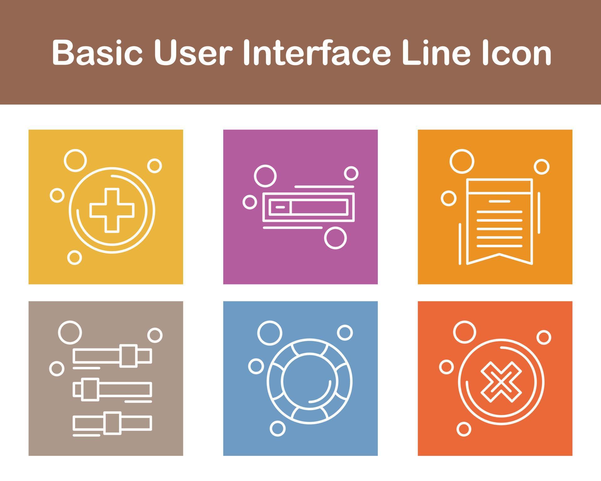 Basic User Interface Vector Icon Set 20699423 Vector Art at Vecteezy