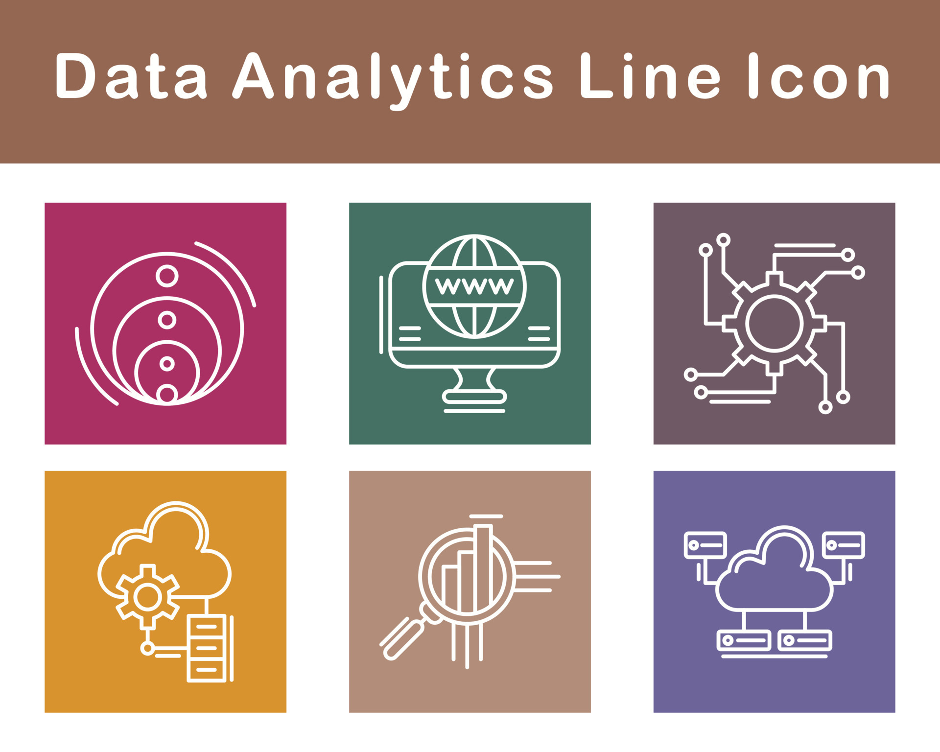 Data Analytics Vector Icon Set 20702042 Vector Art at Vecteezy