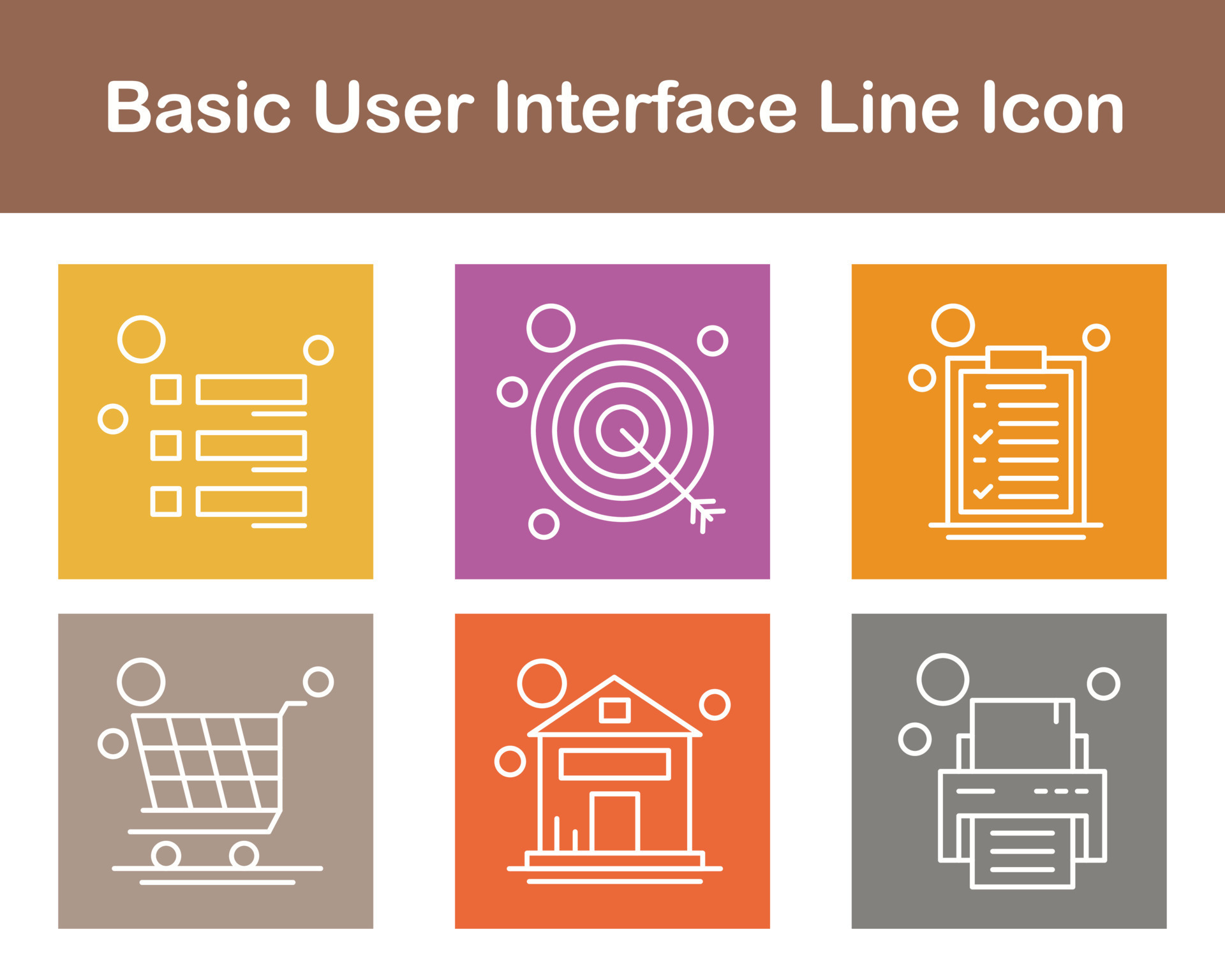 Basic User Interface Vector Icon Set 20702065 Vector Art at Vecteezy