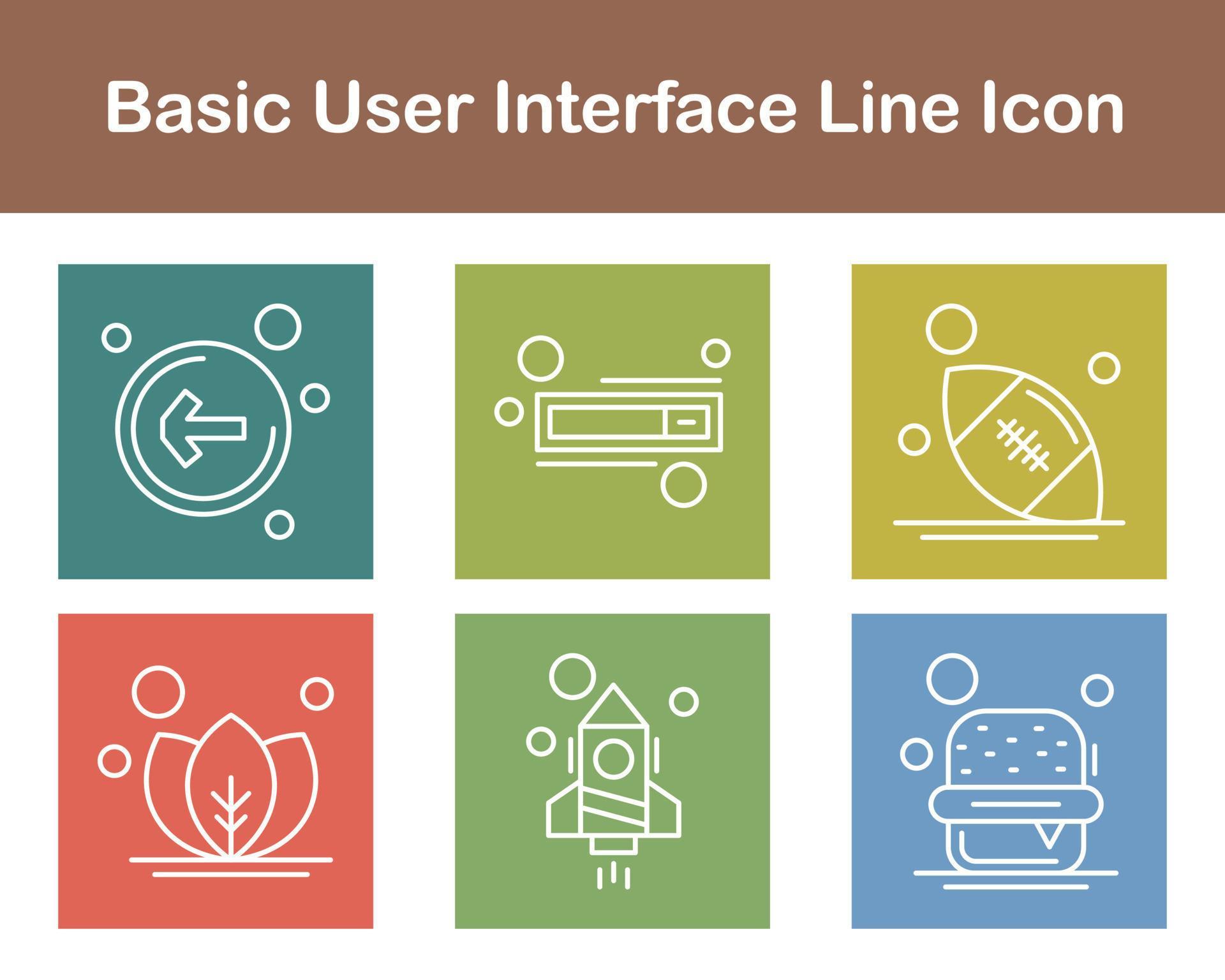 Basic User Interface Vector Icon Set 20702067 Vector Art at Vecteezy