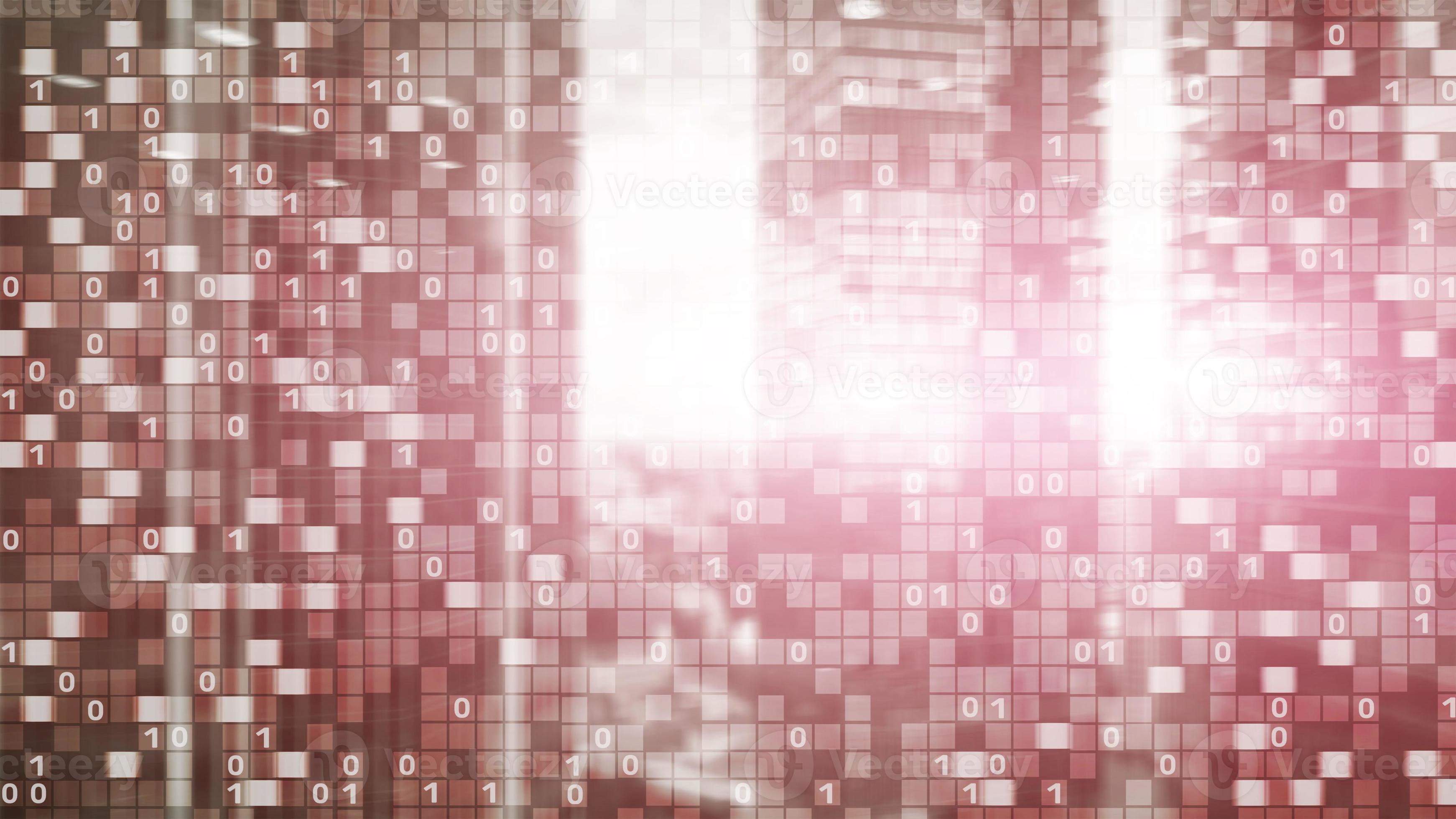Digital code on blur city background. Abstract Binary code. 20702488 Stock Photo at Vecteezy
